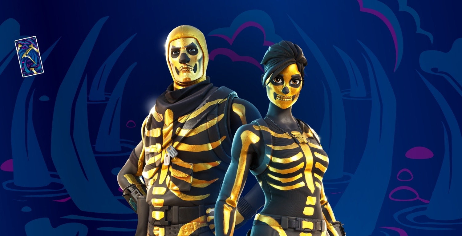 1500x768 Gilded Skull Trooper Fortnite 1500x768 Resolution Wallpaper ...