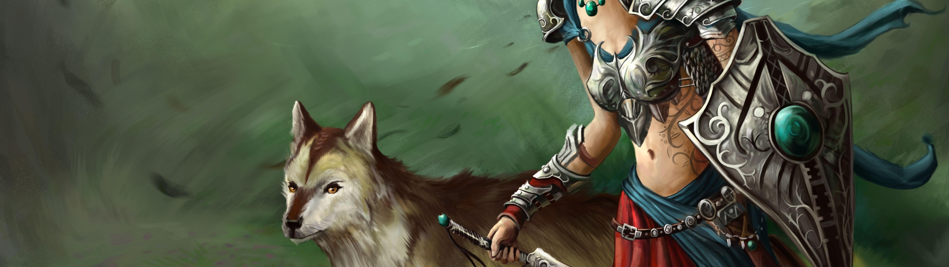 3840x1080 Resolution girl, amazon, warrior 3840x1080 Resolution ...