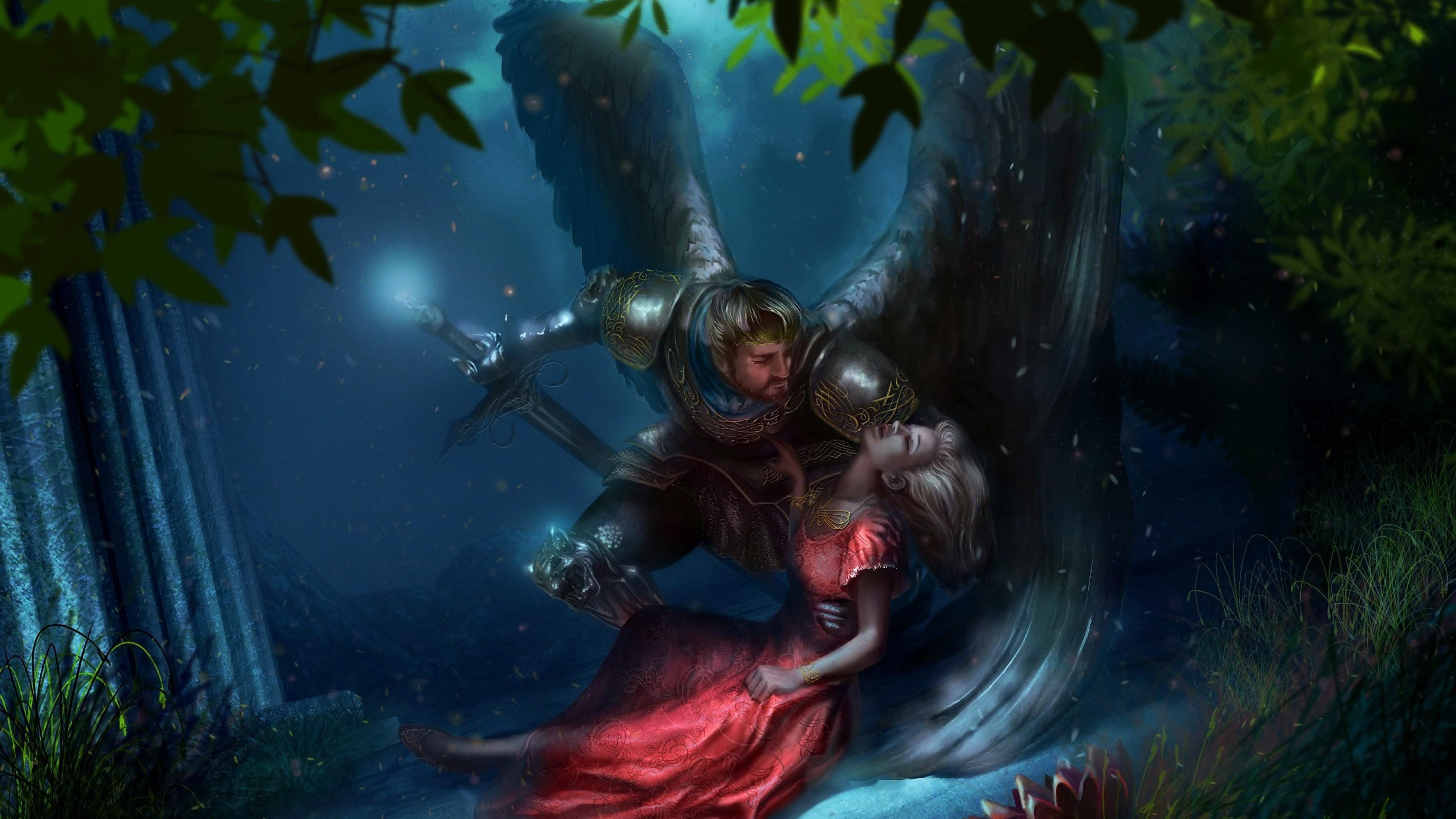 5120x2880 Resolution girl, angel, caring 5K Wallpaper - Wallpapers Den