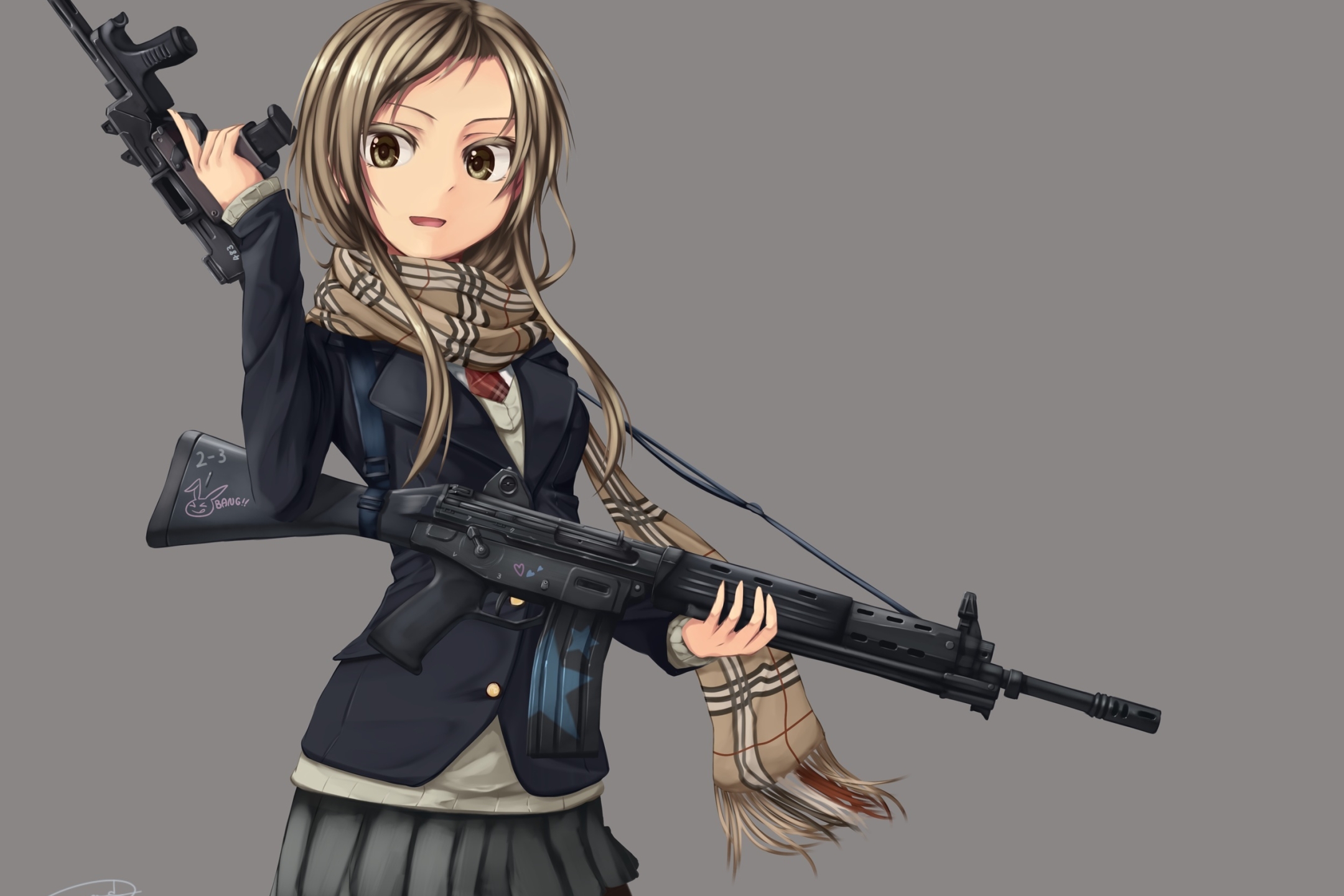 2160x1440 girl, anime, weapons 2160x1440 Resolution Wallpaper, HD Anime ...