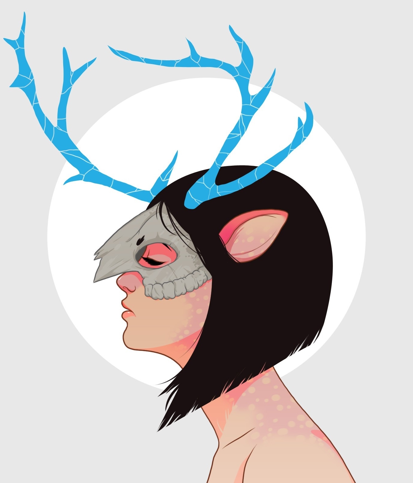 1366x1600 Resolution girl, face, horn 1366x1600 Resolution Wallpaper ...