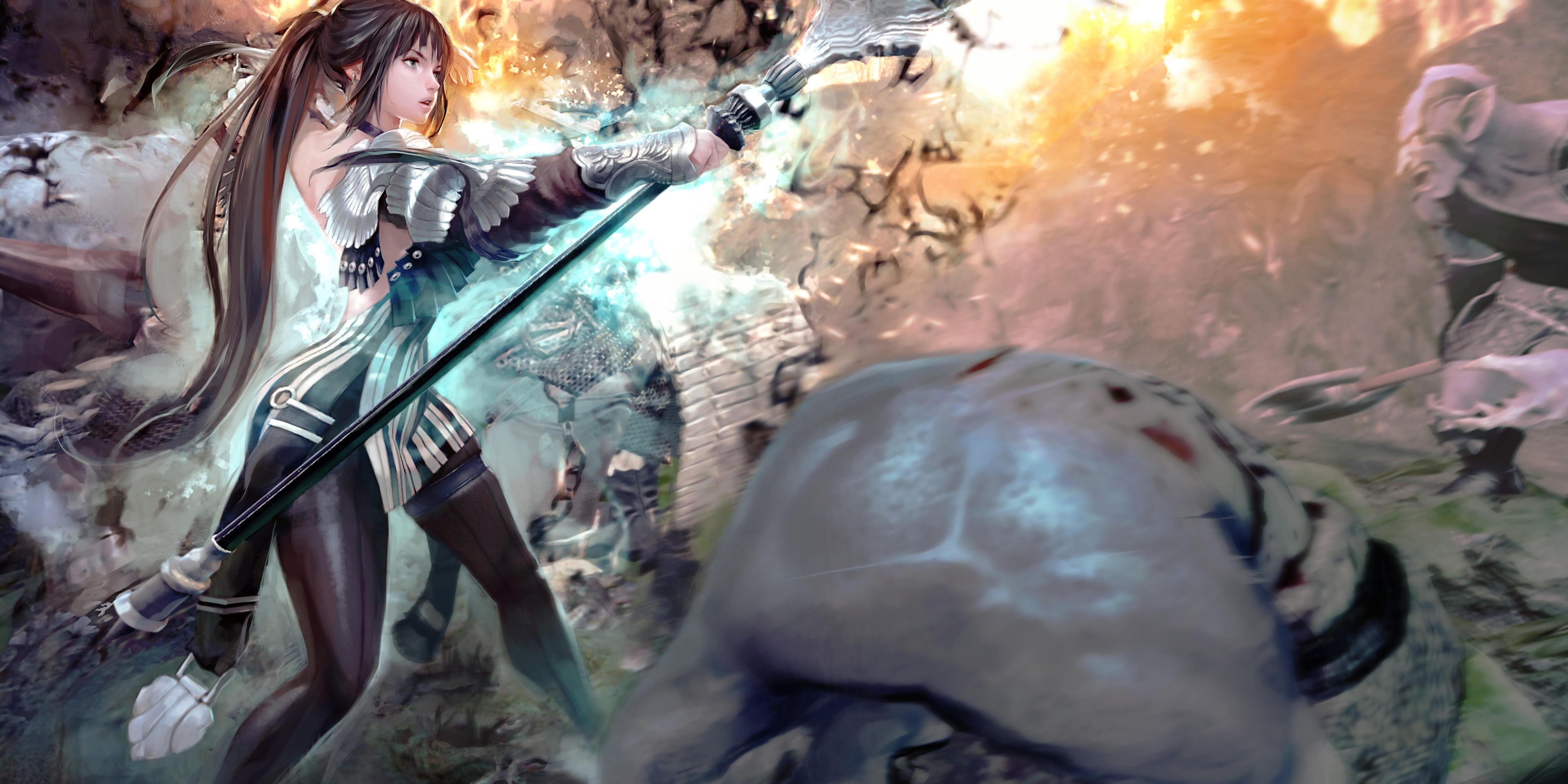 3840x1920 girl, magic, monster 3840x1920 Resolution Wallpaper, HD ...