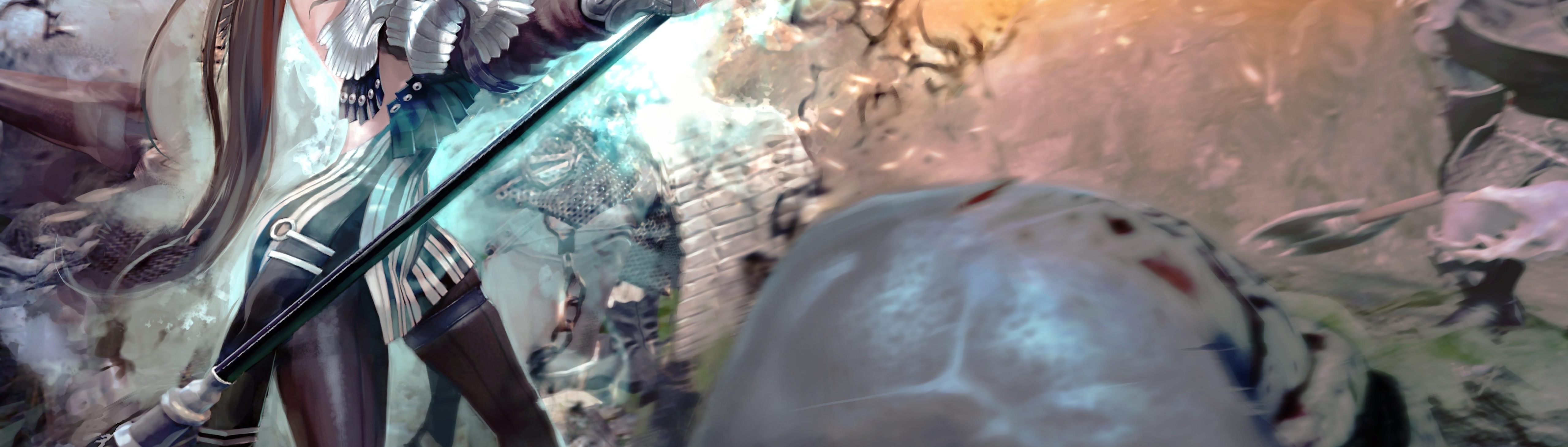 5120x1460 Resolution girl, magic, monster 5120x1460 Resolution ...