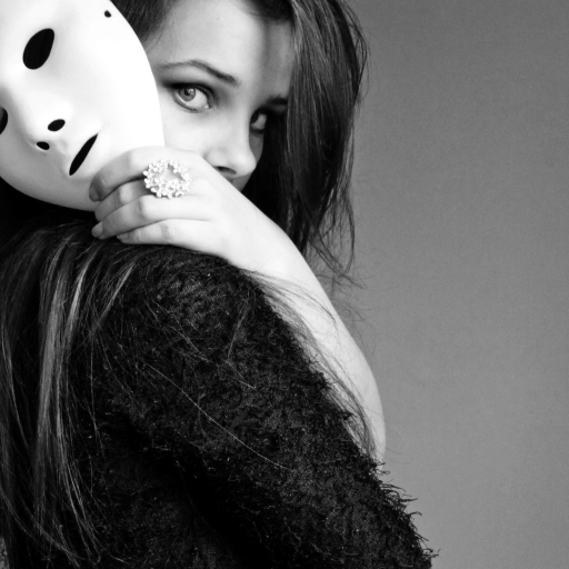 512x512 Resolution girl, mask, face 512x512 Resolution Wallpaper ...