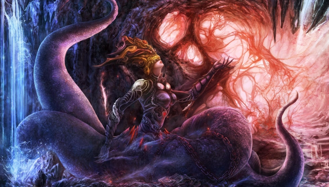 1100x624 girl, monster, tentacles 1100x624 Resolution Wallpaper, HD ...