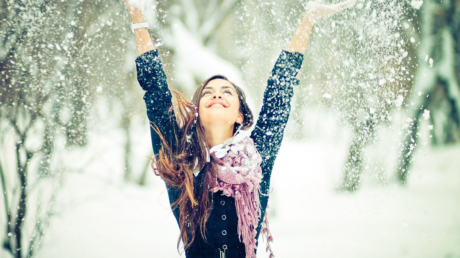 1920x1080 Resolution girl, snow, mood 1080P Laptop Full HD Wallpaper ...