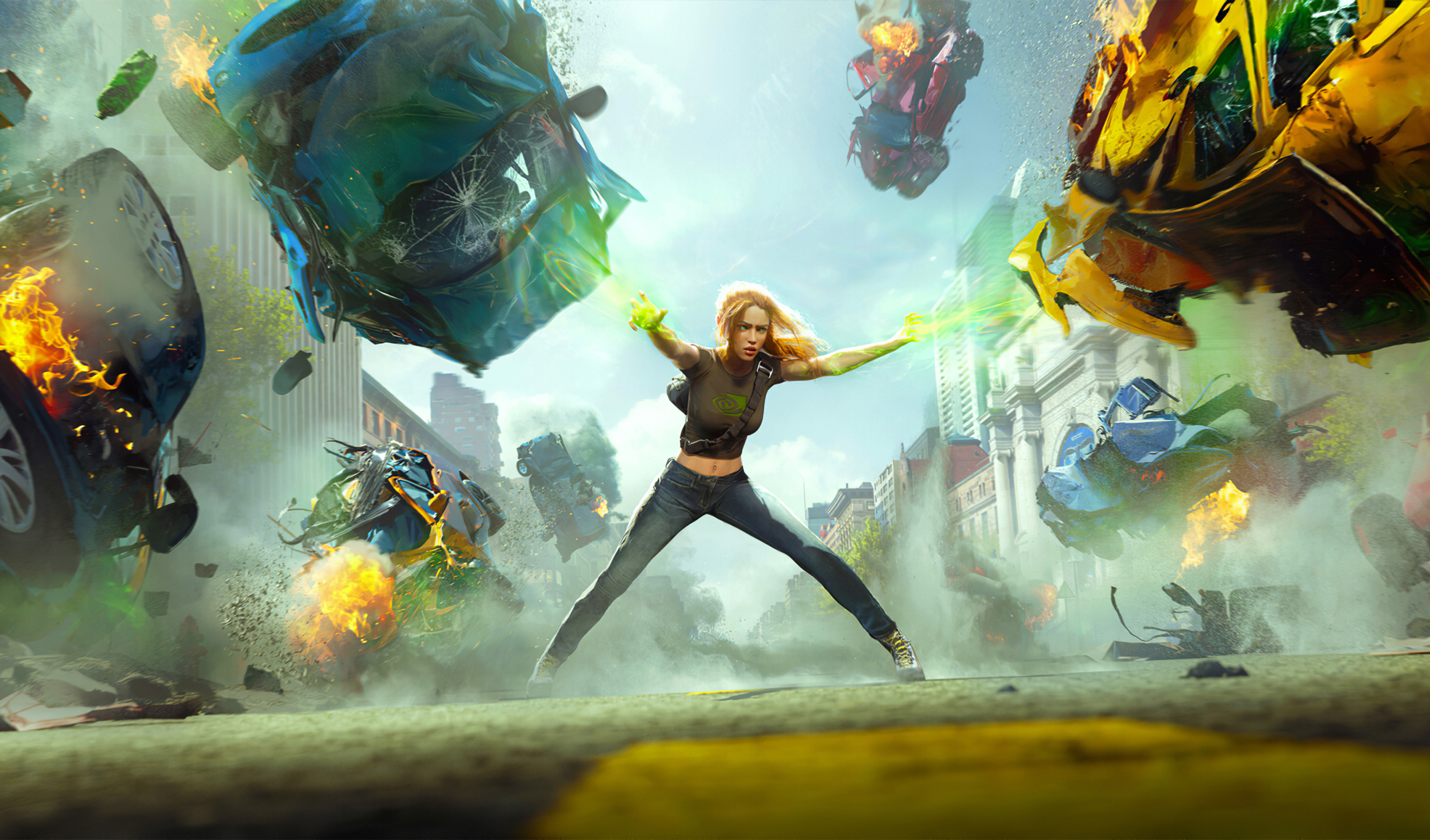 2450x1440 Resolution Girl with Super Powers 2450x1440 Resolution ...