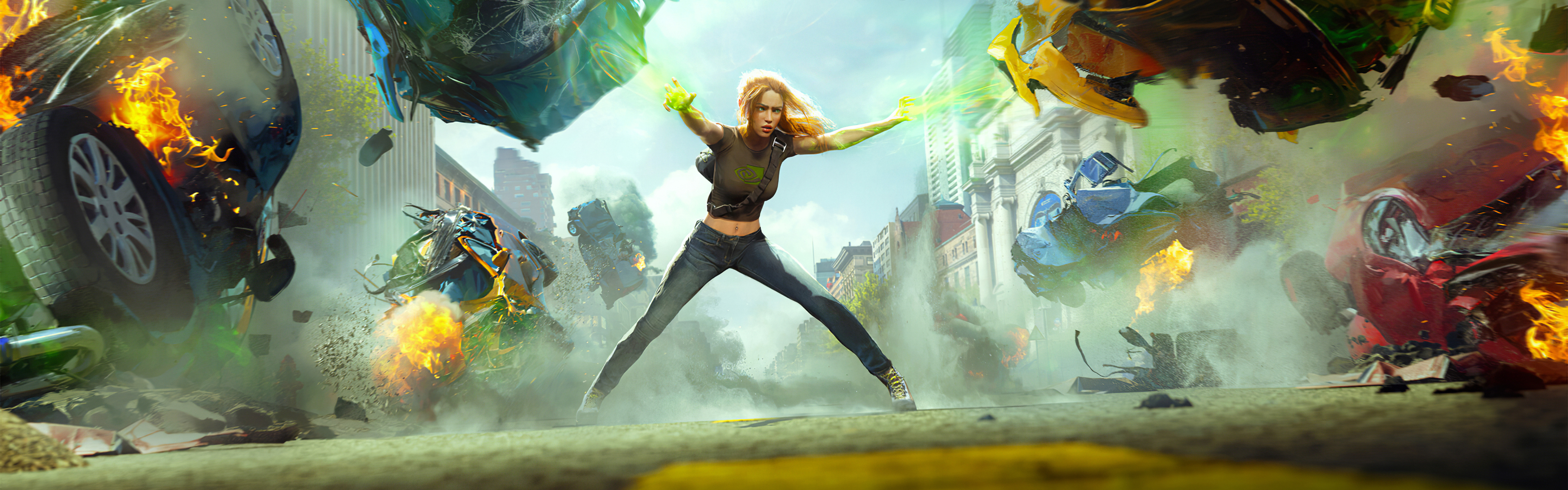 3840x1200 Resolution Girl with Super Powers 3840x1200 Resolution ...