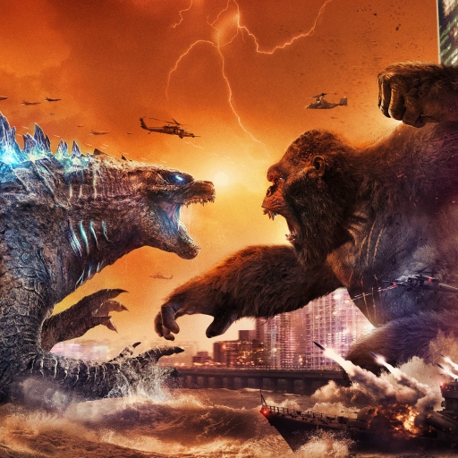 512x512 Resolution Godzilla Kong Battle 512x512 Resolution Wallpaper ...
