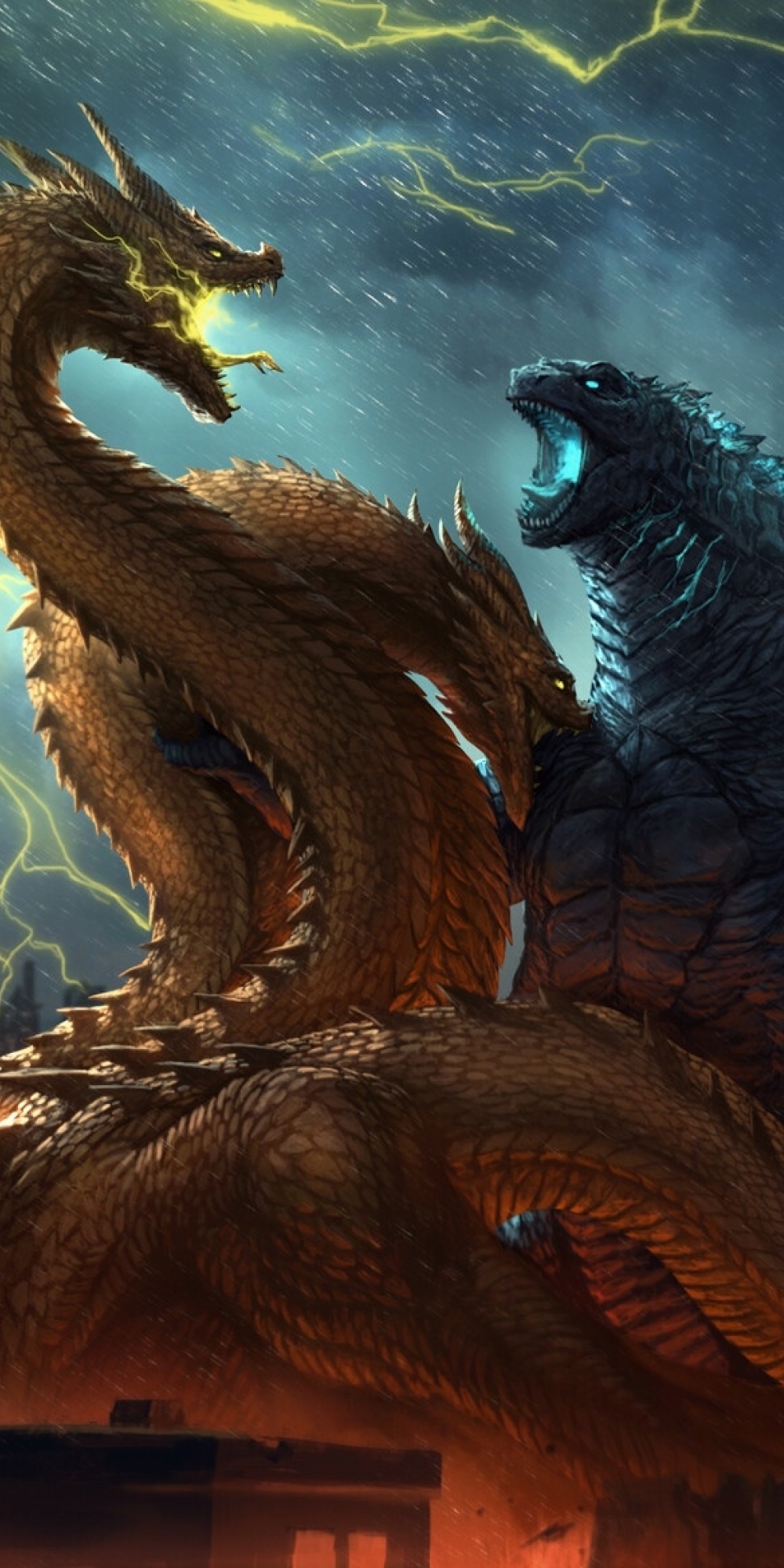 1000x2000 Resolution Godzilla vs King Ghidorah King of the Monsters ...