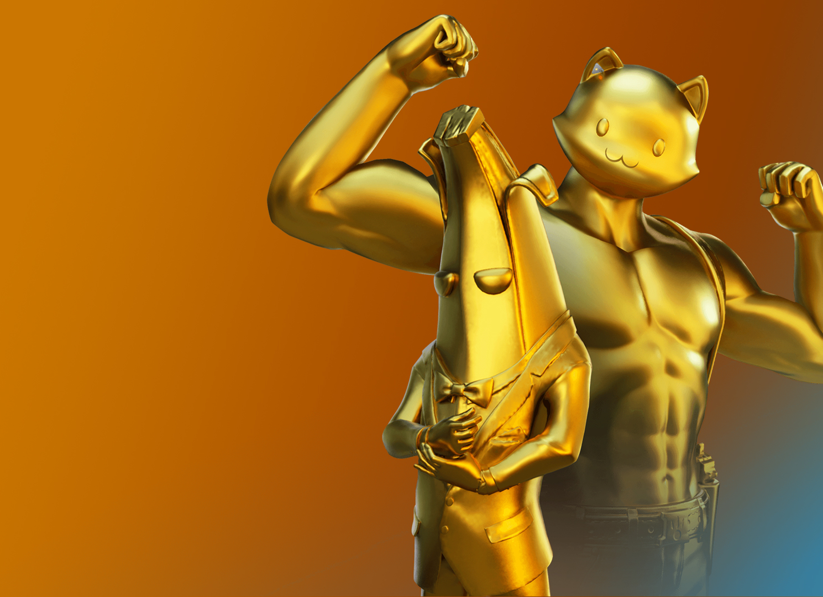 2840x2060 Resolution Gold Agent Peely and Meowscles Fortnite Season 12 ...