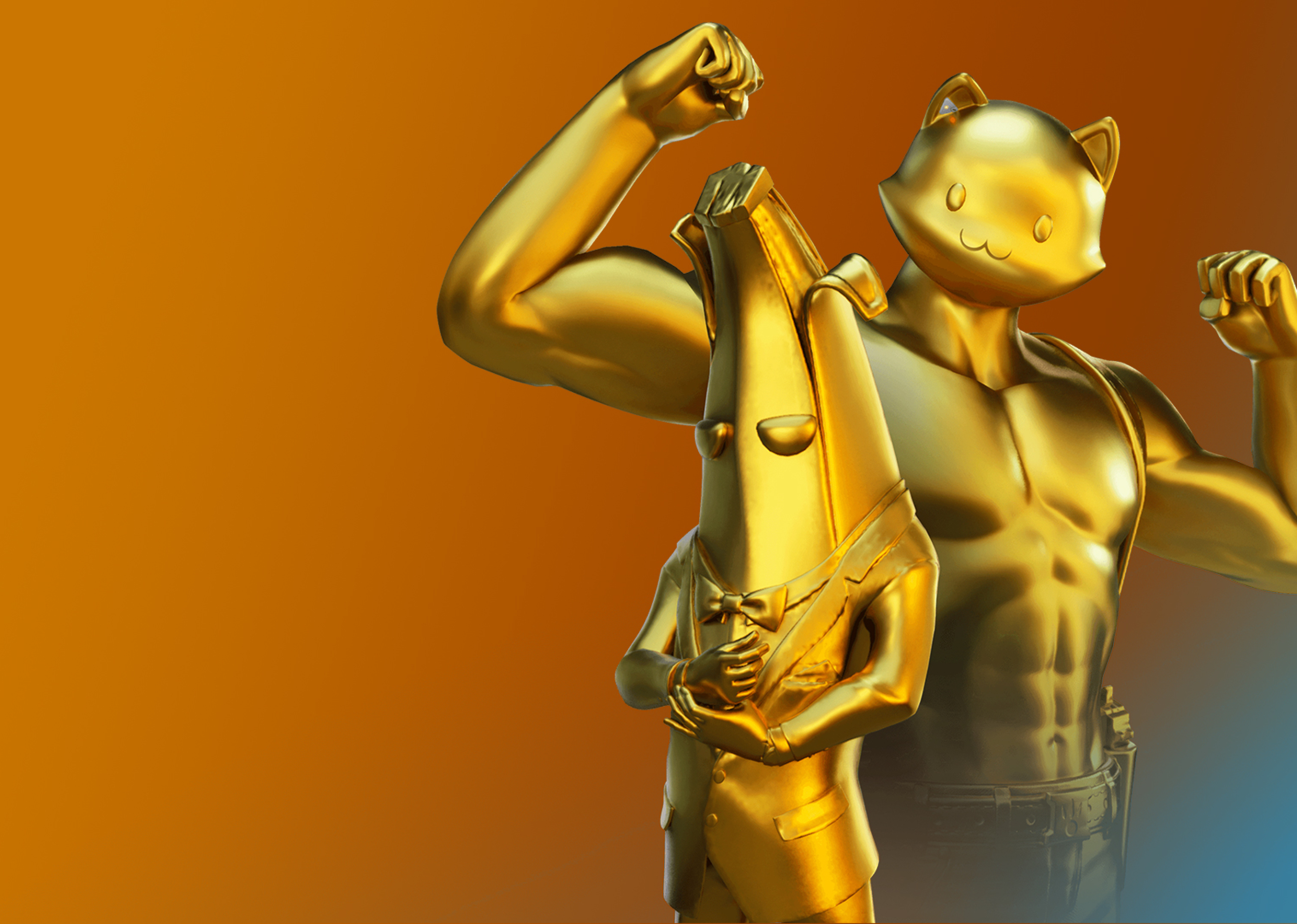 2920x2080 Resolution Gold Agent Peely and Meowscles Fortnite Season 12 ...