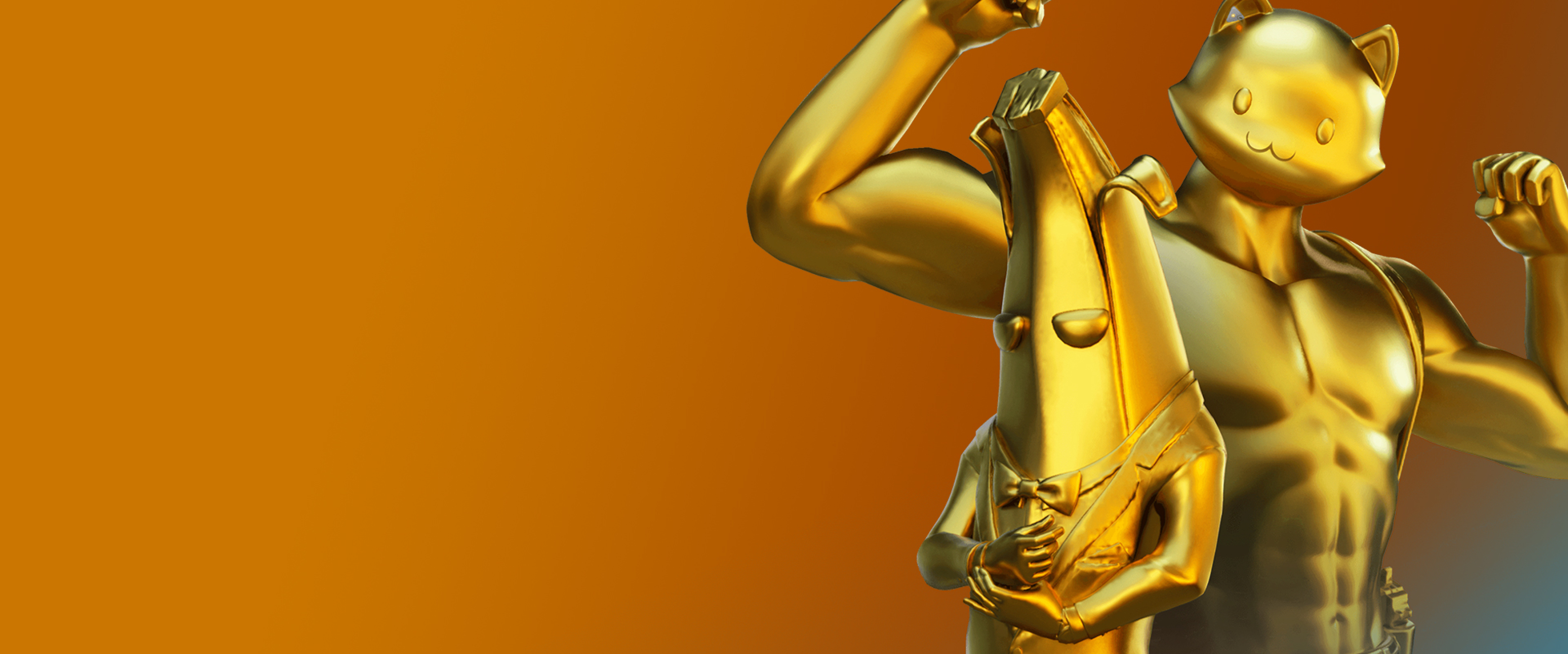 3449x1440 Resolution Gold Agent Peely and Meowscles Fortnite Season 12 ...