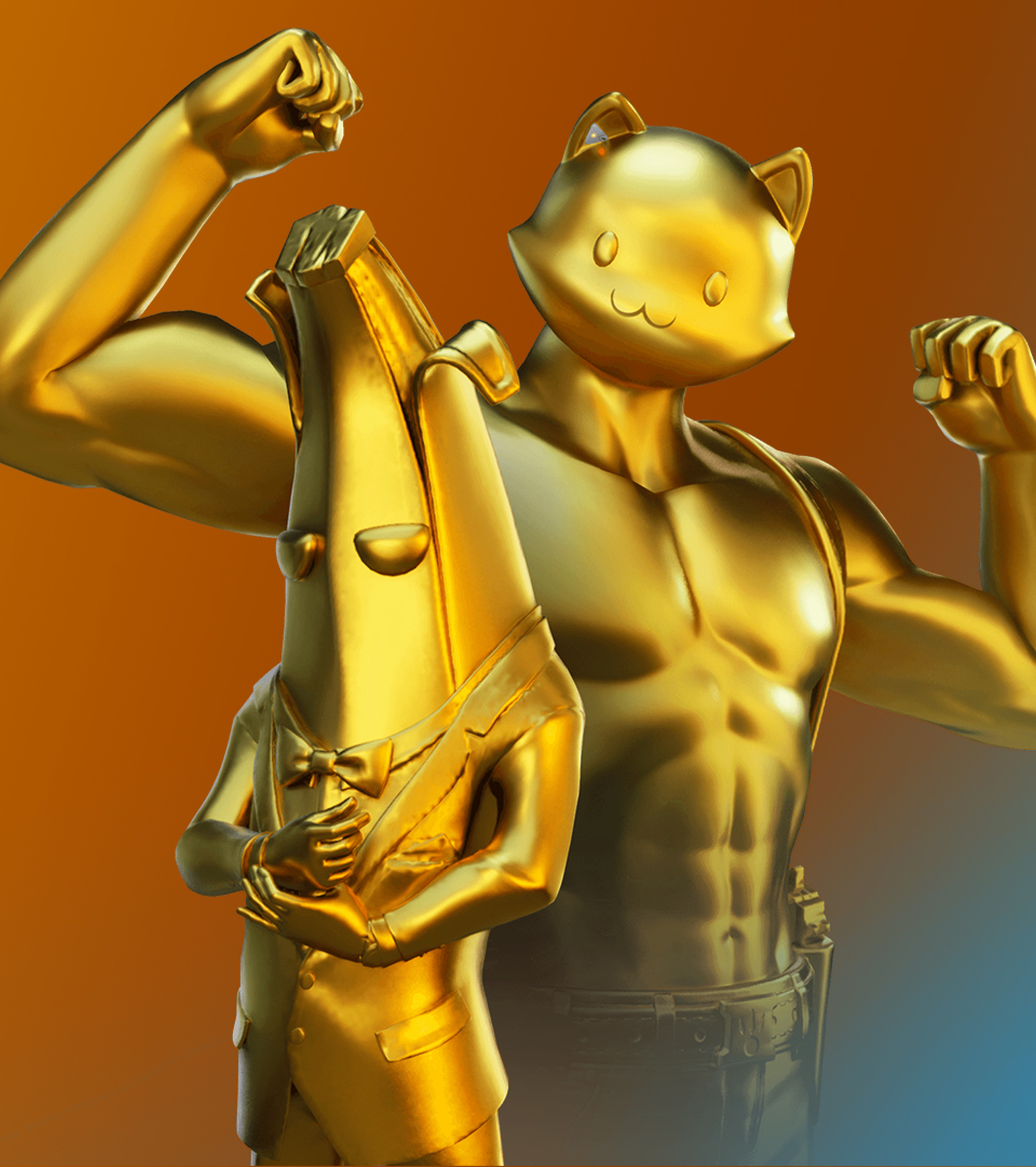 3980x4480 Gold Agent Peely and Meowscles Fortnite Season 12 Skin ...