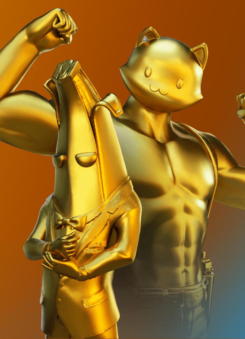 840x1160 Gold Agent Peely and Meowscles Fortnite Season 12 Skin ...