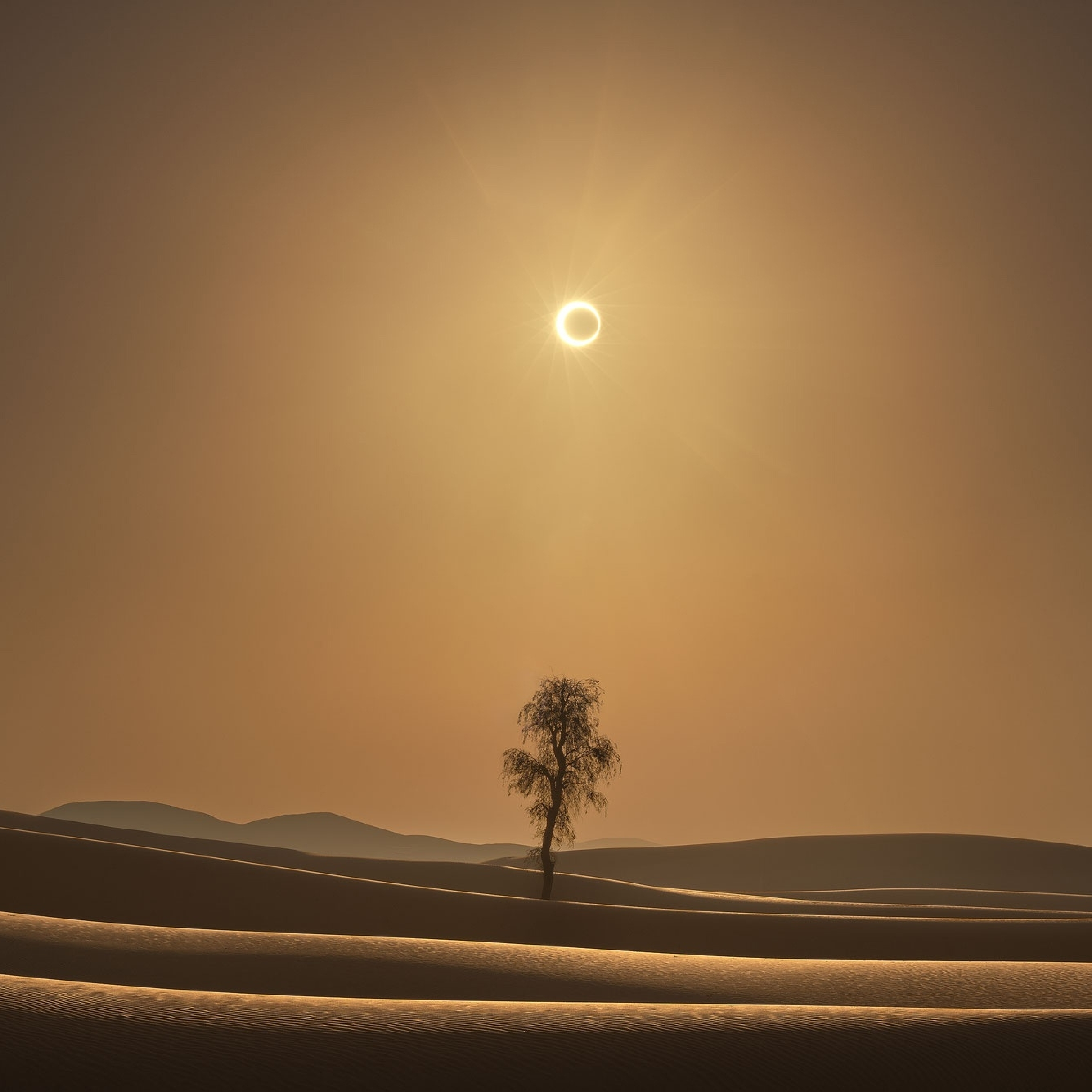 5000x5000 Resolution Gold Desert HD Lonely Tree 5000x5000 Resolution ...