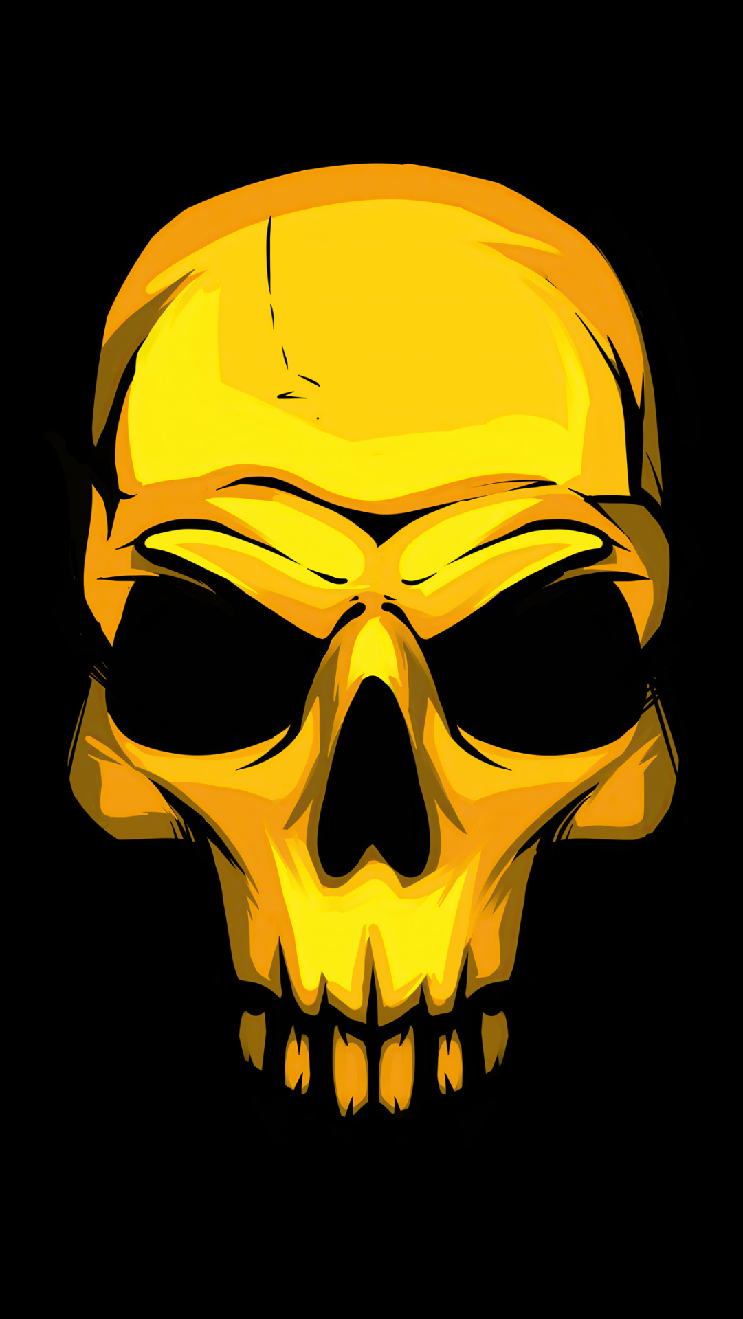 1081x1920 Resolution Golden Skull 1081x1920 Resolution Wallpaper ...