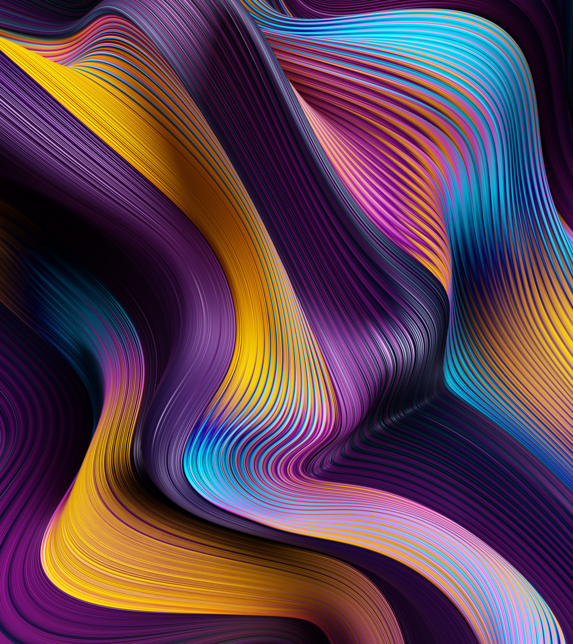 1920x2160 Resolution Gradient Flow Lines 1920x2160 Resolution Wallpaper ...