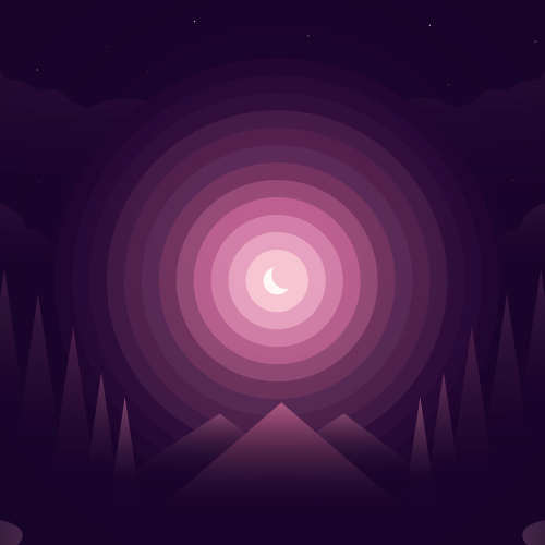 500x500 Resolution Gradient Nightscape Digital Art Moon 500x500 ...