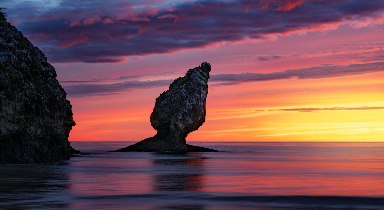 1280x700 Resolution Gradient Sunset Rock 1280x700 Resolution Wallpaper ...