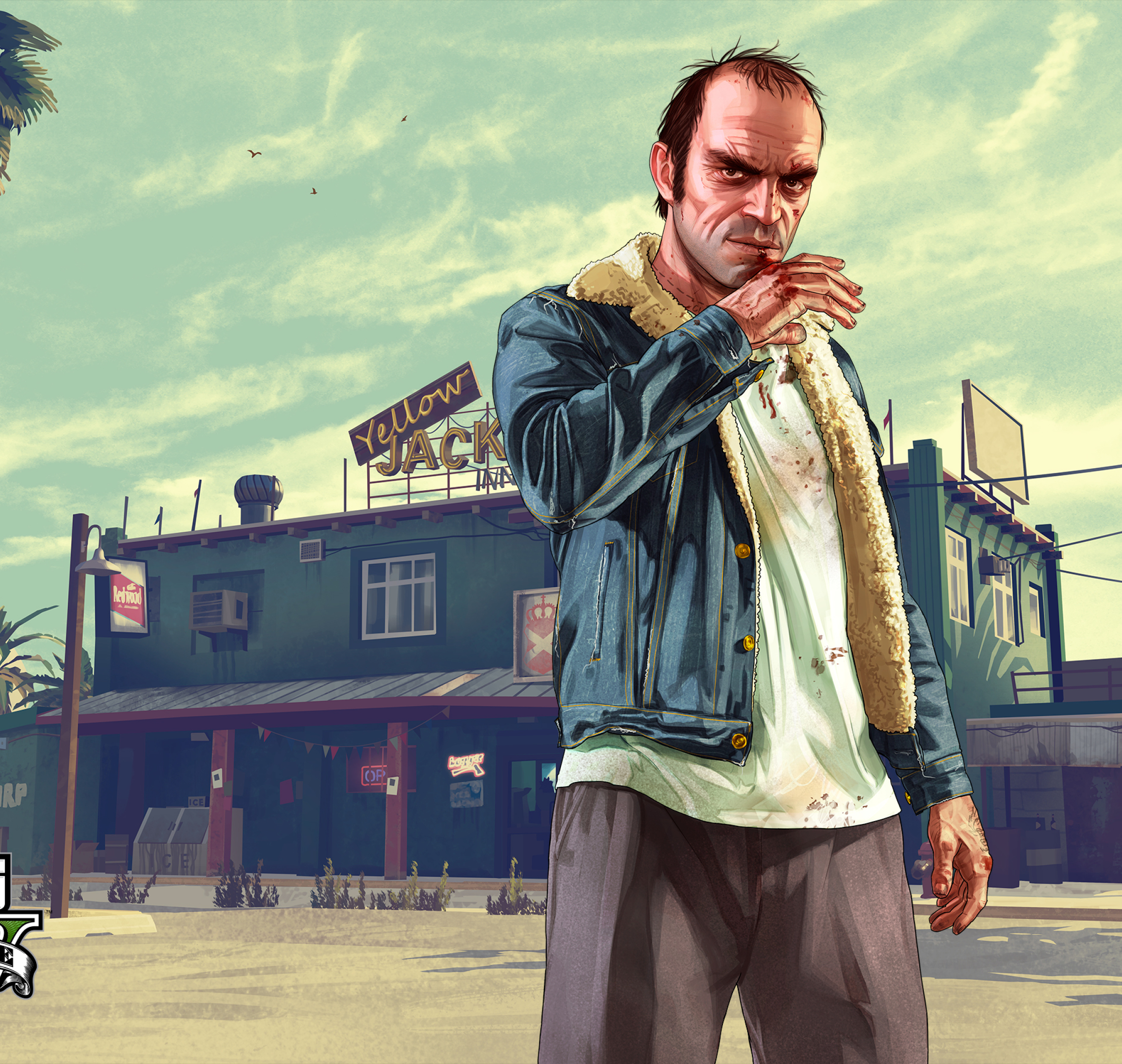 2356x2234 Resolution grand theft auto v, trevor, bar 2356x2234 ...