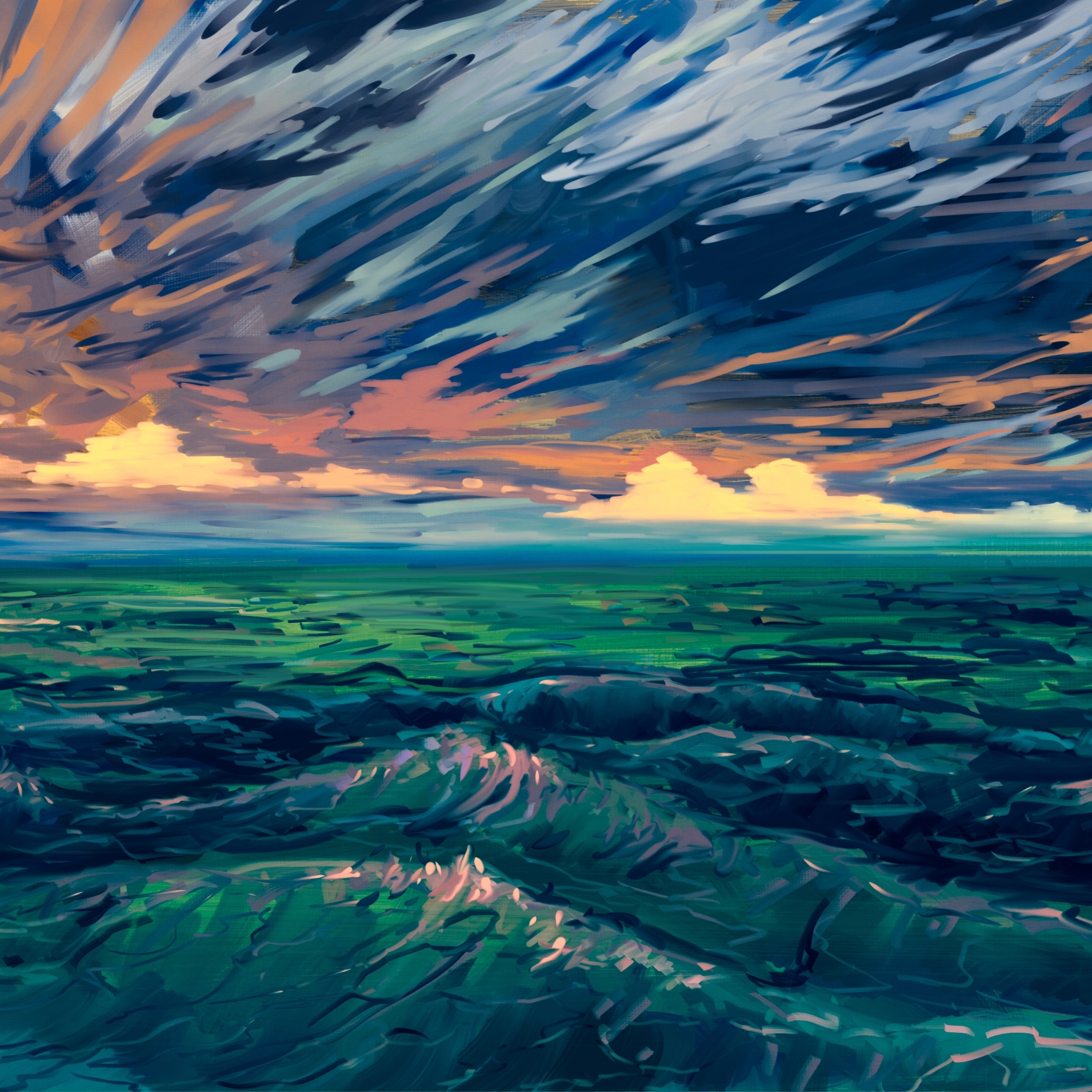 4000x4000 Resolution Green Sea 4000x4000 Resolution Wallpaper ...
