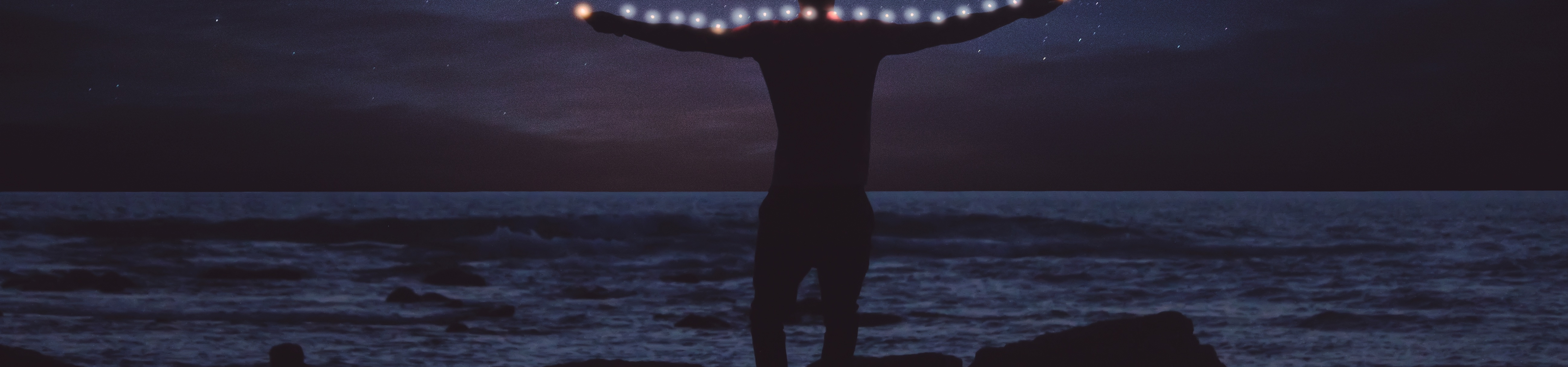 5120x1200 Resolution guy, night, starry sky 5120x1200 Resolution ...