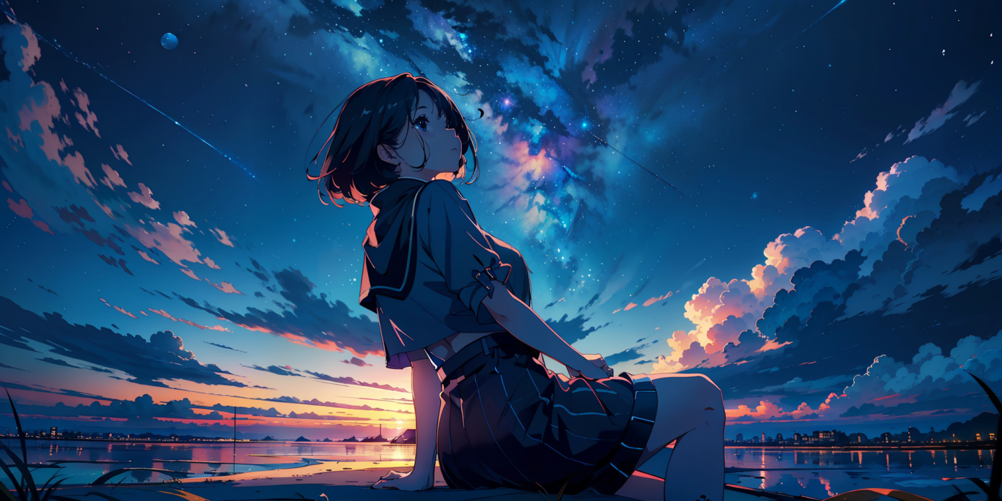1440x720 Happiest Anime Girl HD AI Art 1440x720 Resolution Wallpaper ...