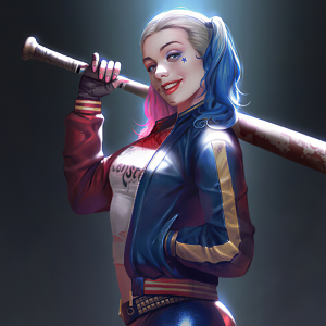 300x300 Resolution Harley Quinn Cute Smile 300x300 Resolution Wallpaper ...
