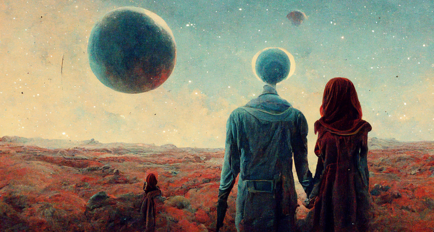 1400x750 Resolution HD A Couple looking up into Space 1400x750 ...