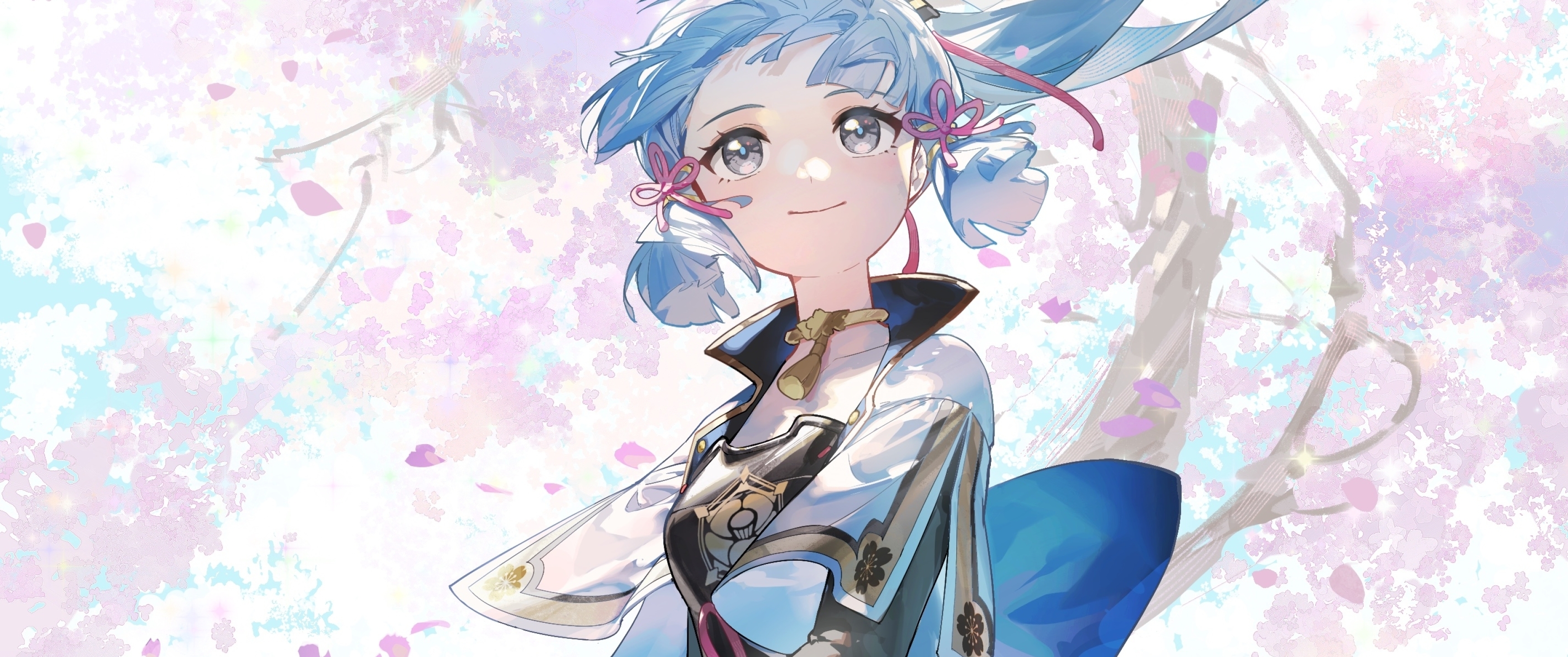 3440x1441 HD Kamisato Ayaka Genshin Impact Art 3440x1441 Resolution ...