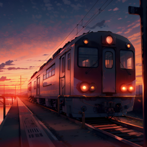 300x300 Resolution HD Train View at Sunset 300x300 Resolution Wallpaper ...