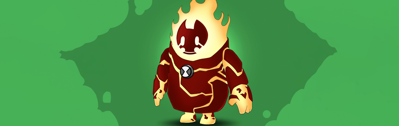 1400x442 Resolution Heatblast Fall Guys X Ben 10 1400x442 Resolution ...