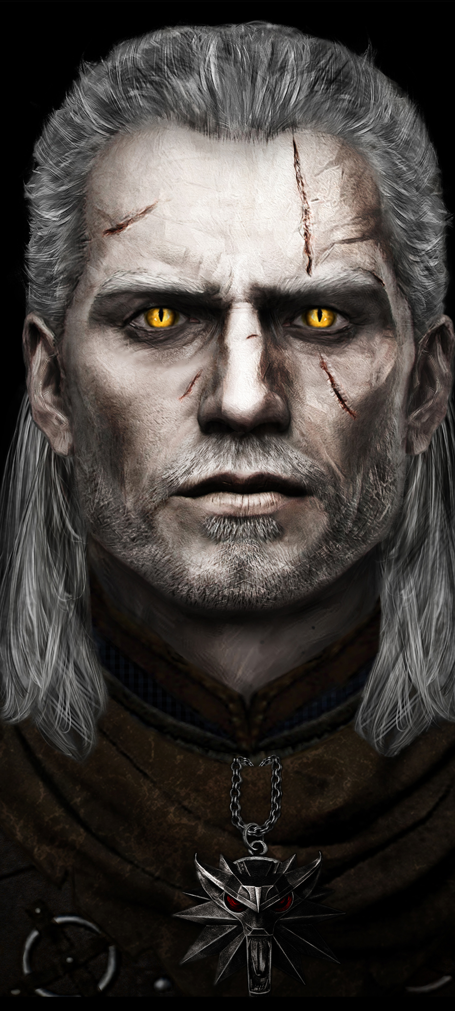 1840x4089 Resolution Henry Cavill As Geralt Of Rivia Fan Art 1840x4089 ...