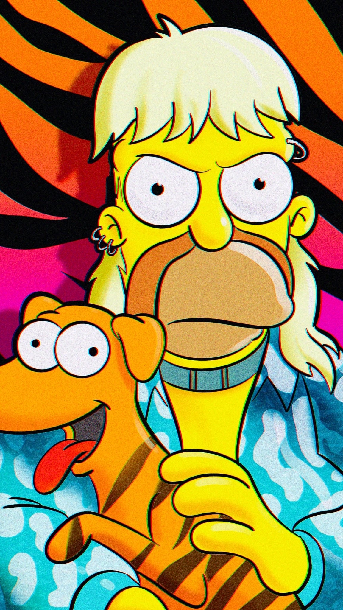 1152x2048 Homer Simpson as Tiger King 1152x2048 Resolution Wallpaper ...