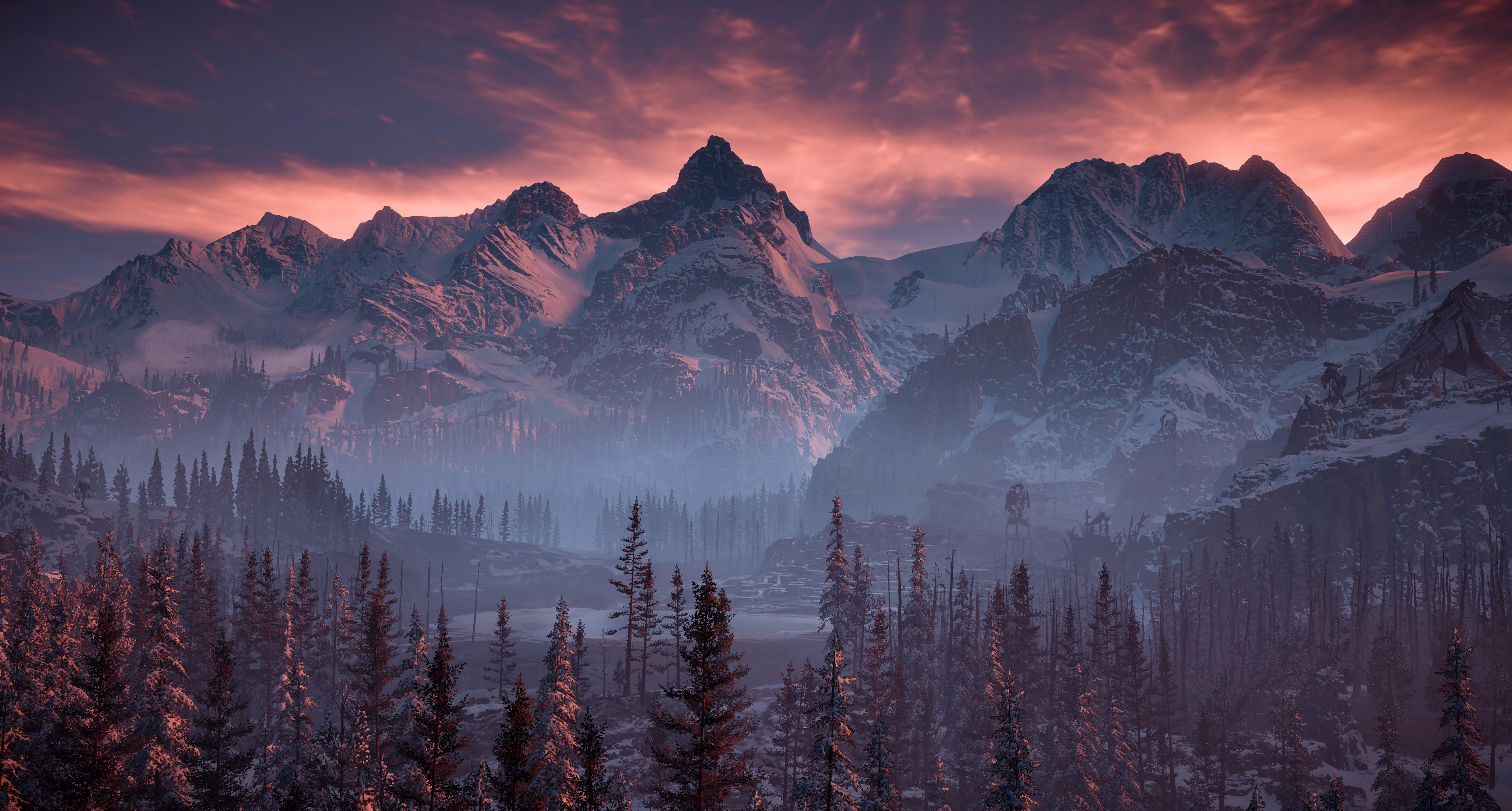 3840x2060 Resolution Horizon Zero Dawn Nature Mountains Trees Sky ...