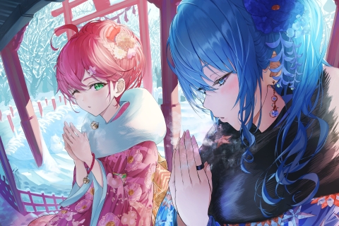 480x320 Hoshimachi Suisei & Sakura Miko HD Virtual Youtuber 480x320 ...