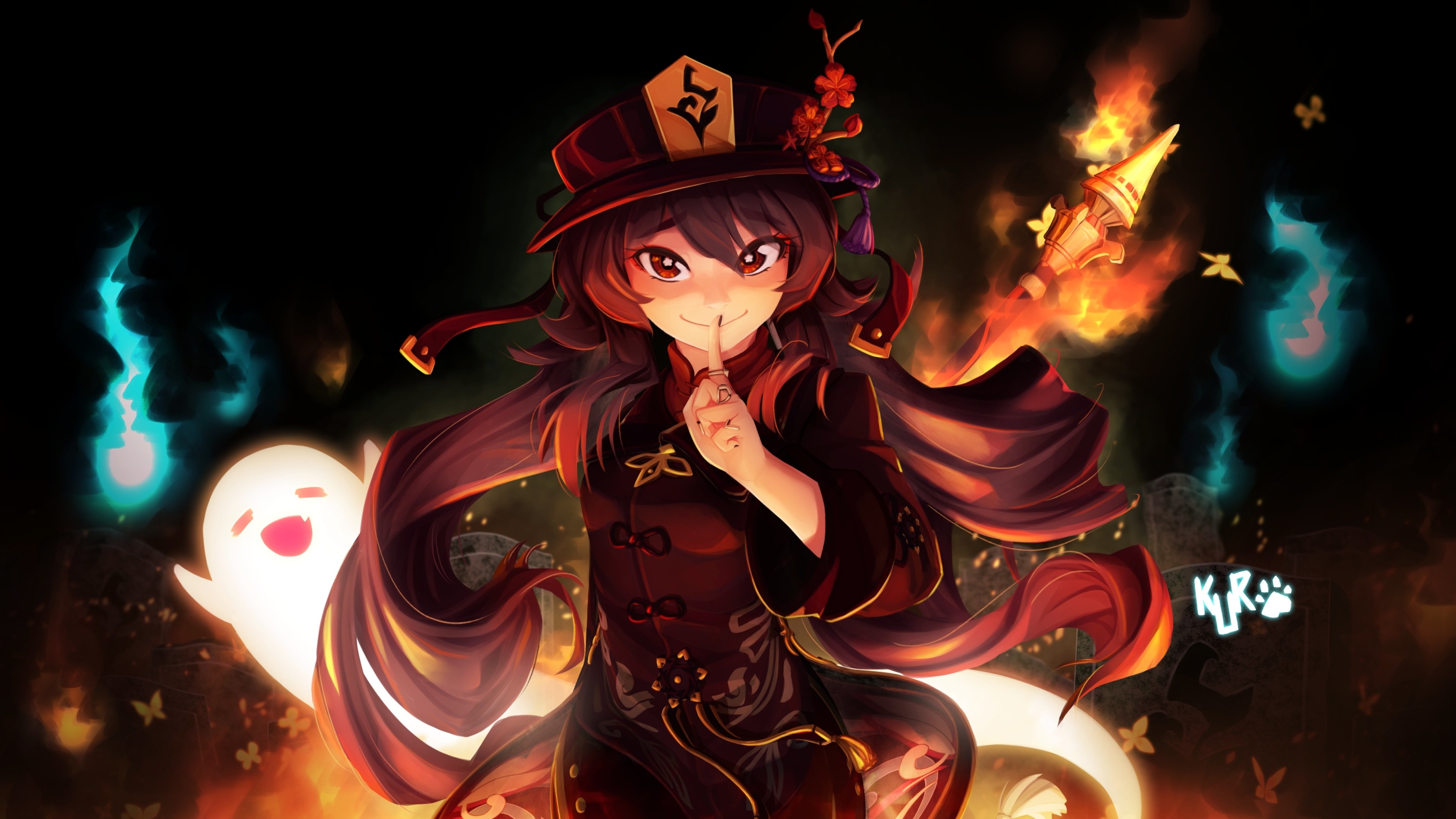 3072x1728 Resolution Hu Tao Digital Art 3072x1728 Resolution Wallpaper ...