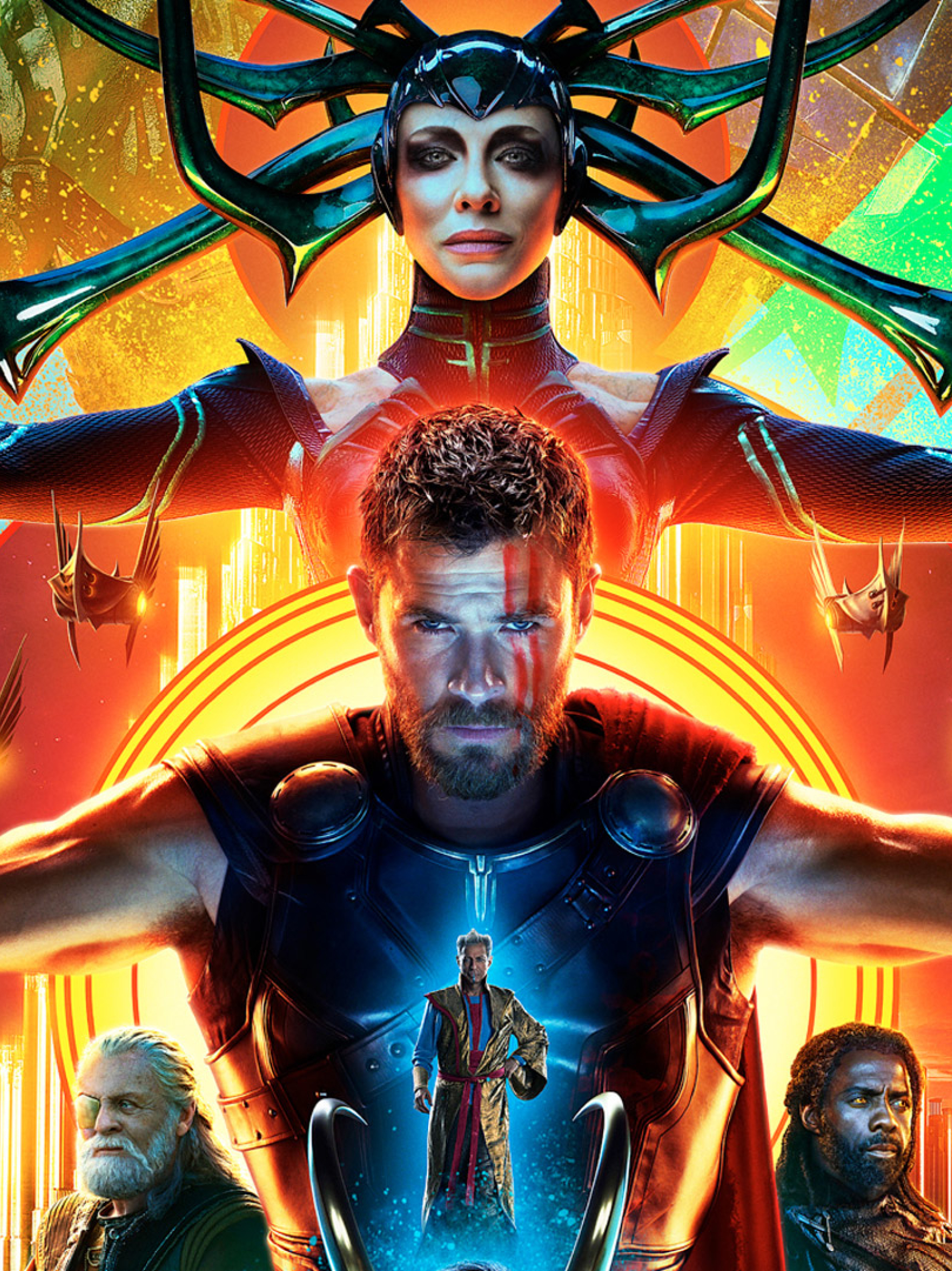 1668x2226 Resolution Hulk Hela Thor In Thor Ragnarok Poster 1668x2226 ...