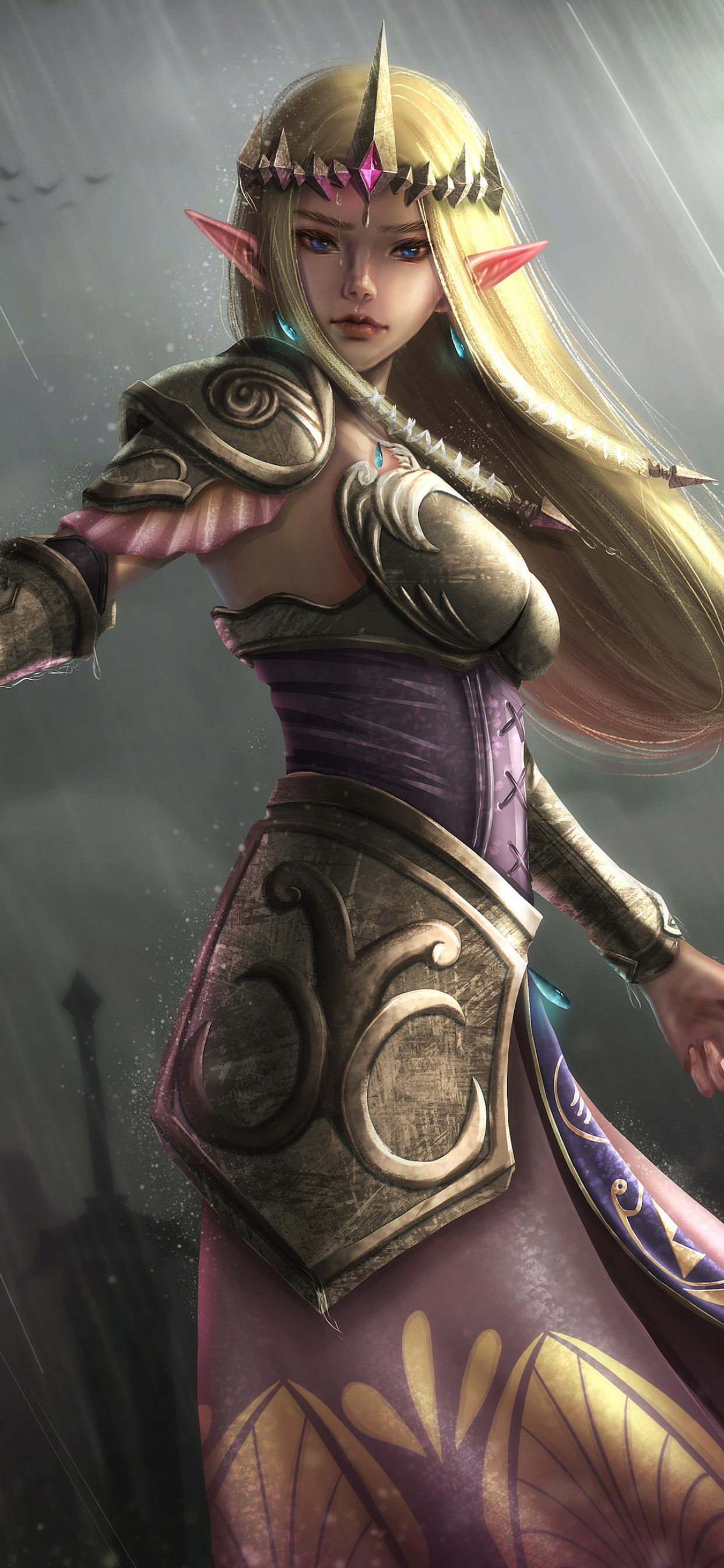 1242x2688 Resolution Hyrule Warriors Age of Calamity 4k Art Iphone XS ...