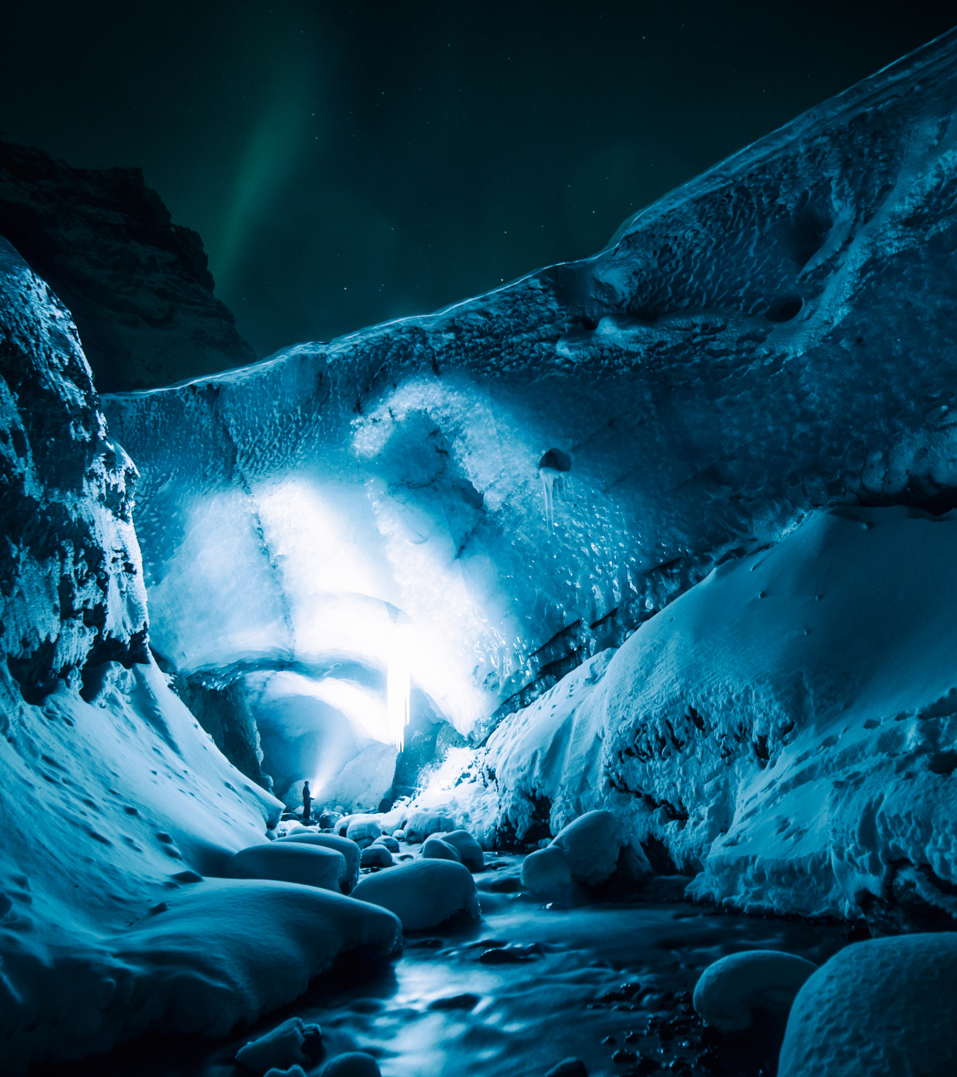 1920x2160 Resolution ice cave, night, ice 1920x2160 Resolution ...