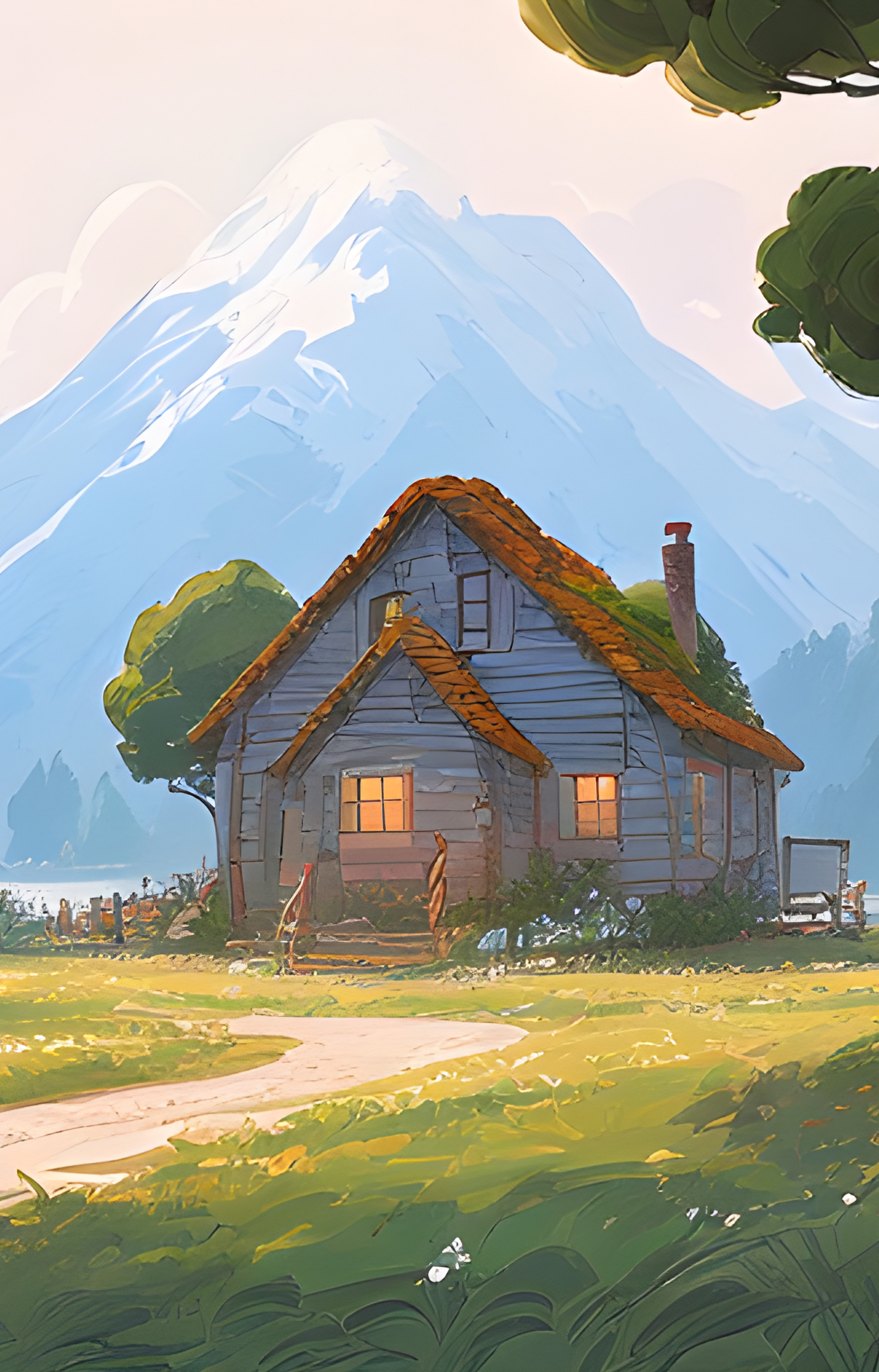 3000x4680 Resolution Immersive Illustration of House 4K 3000x4680 ...