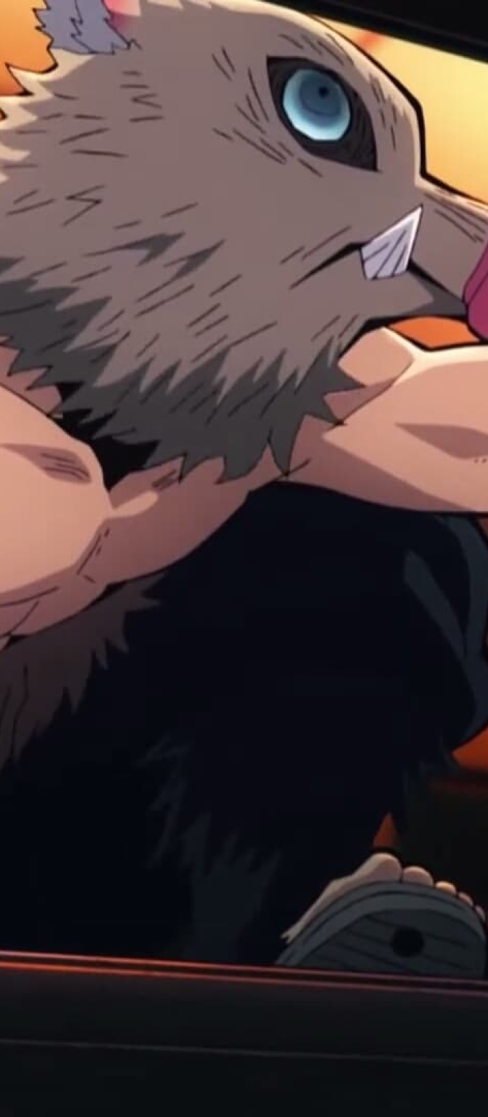 700x1600 Resolution Inosuke Hashibira in Demon Slayer Movie Infinity ...