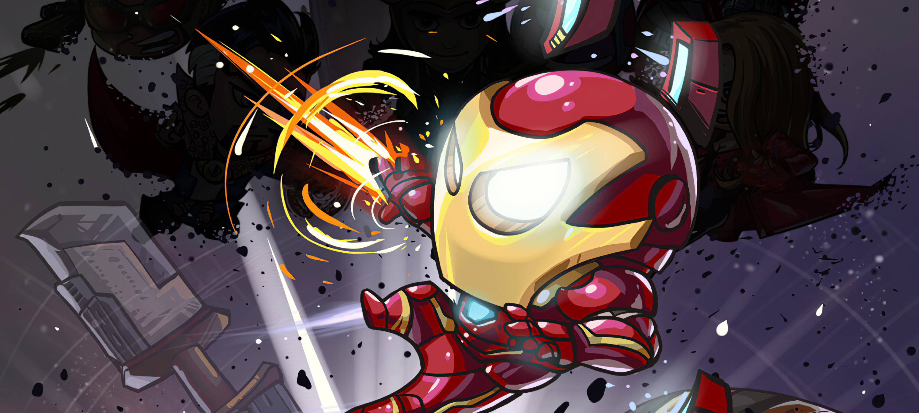 3200x1440 Iron Man Cartoon Marvel Art 3200x1440 Resolution Wallpaper ...