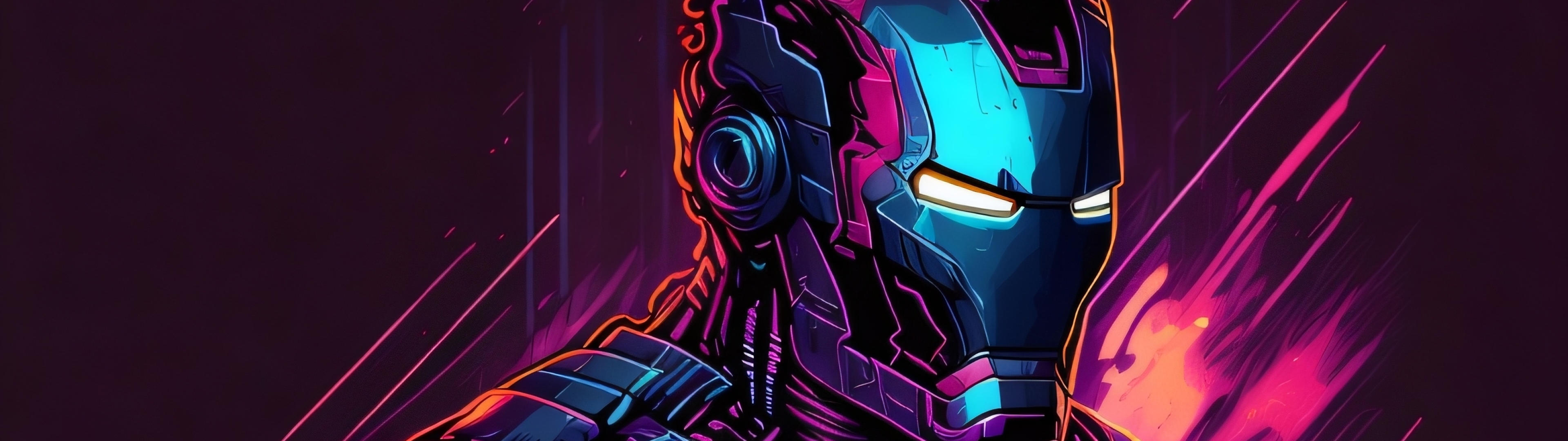 3840x1080 Resolution Iron Man HD Purple Minimal 3840x1080 Resolution ...