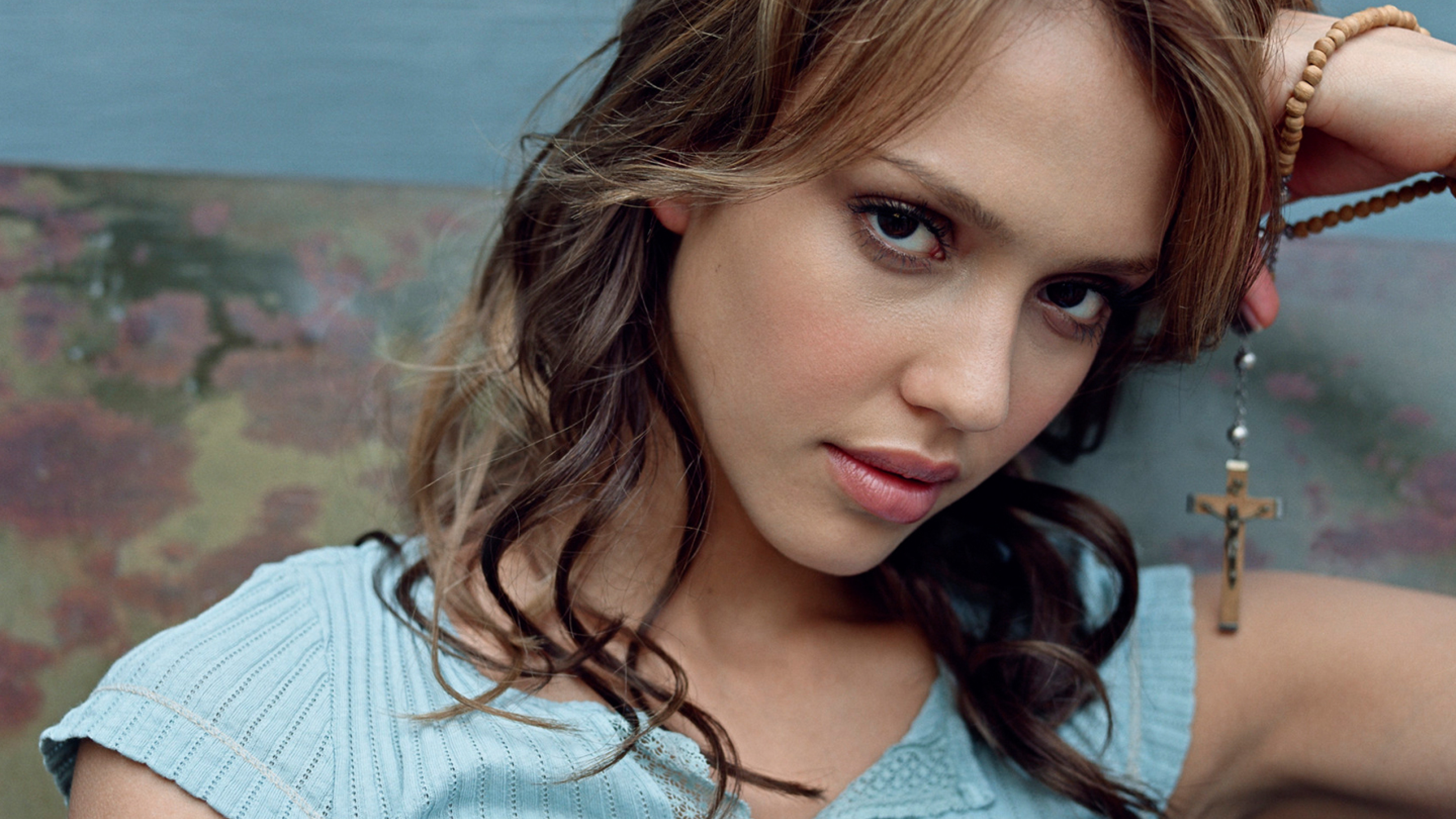 3215x1809 Resolution Jessica Alba Blue Dress Images 3215x1809 ...