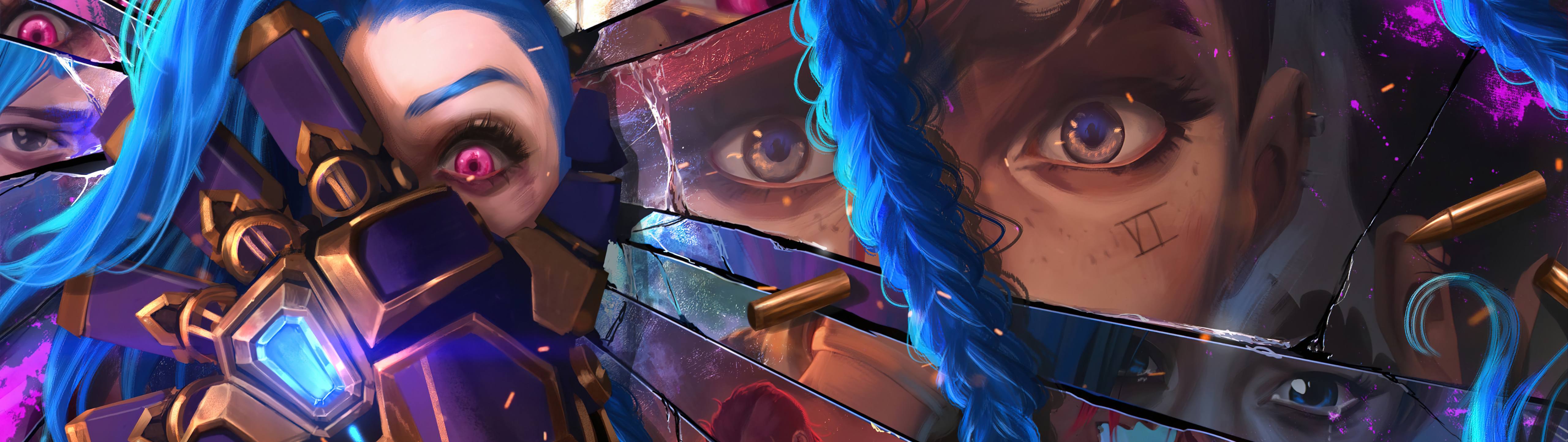 5120x1444 Jinx 4K Art League Of Legends 5120x1444 Resolution Wallpaper ...