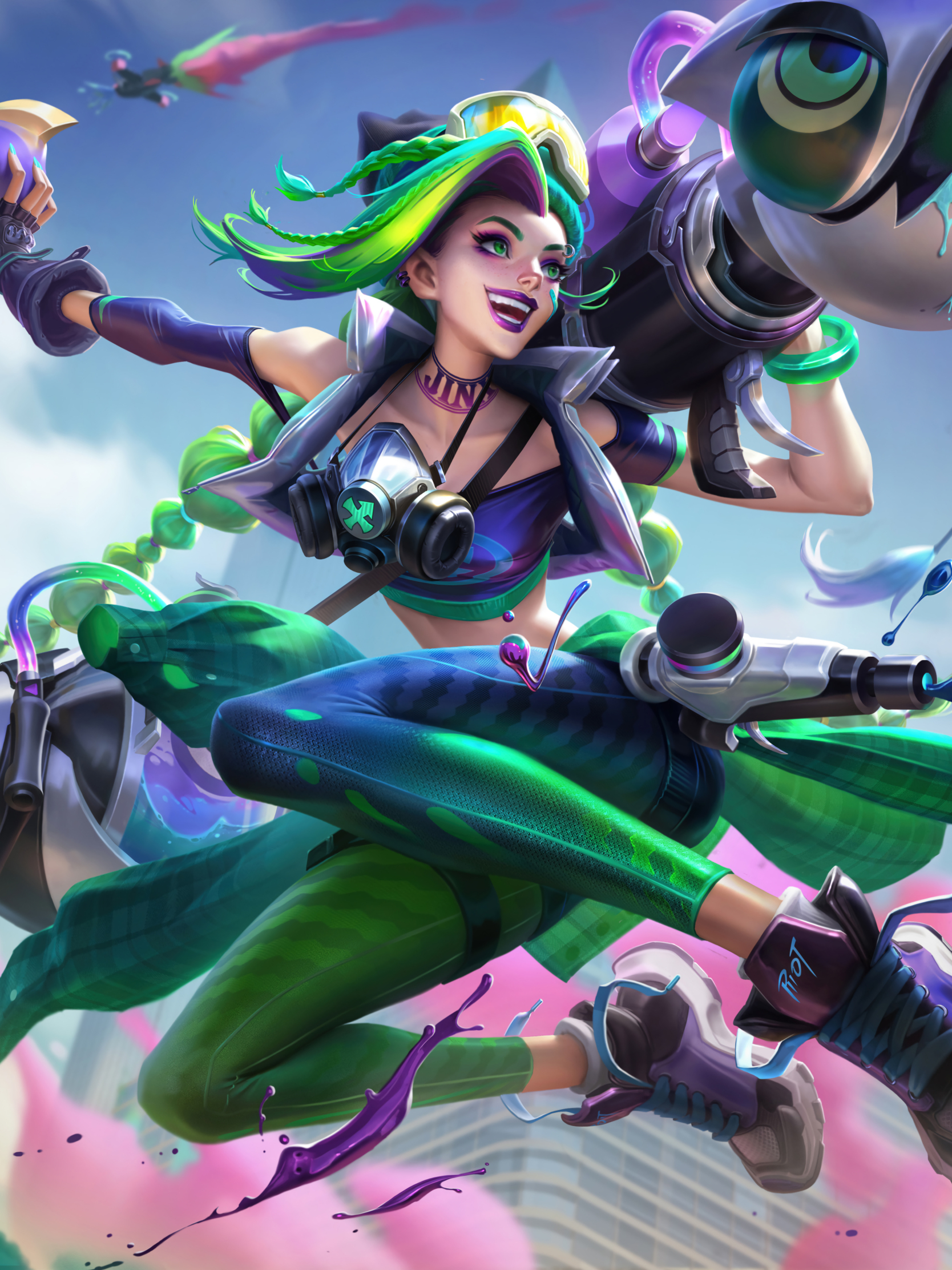 1668x2224 Resolution Jinx 8K Chromacrash League of Legends: Wild Rift ...