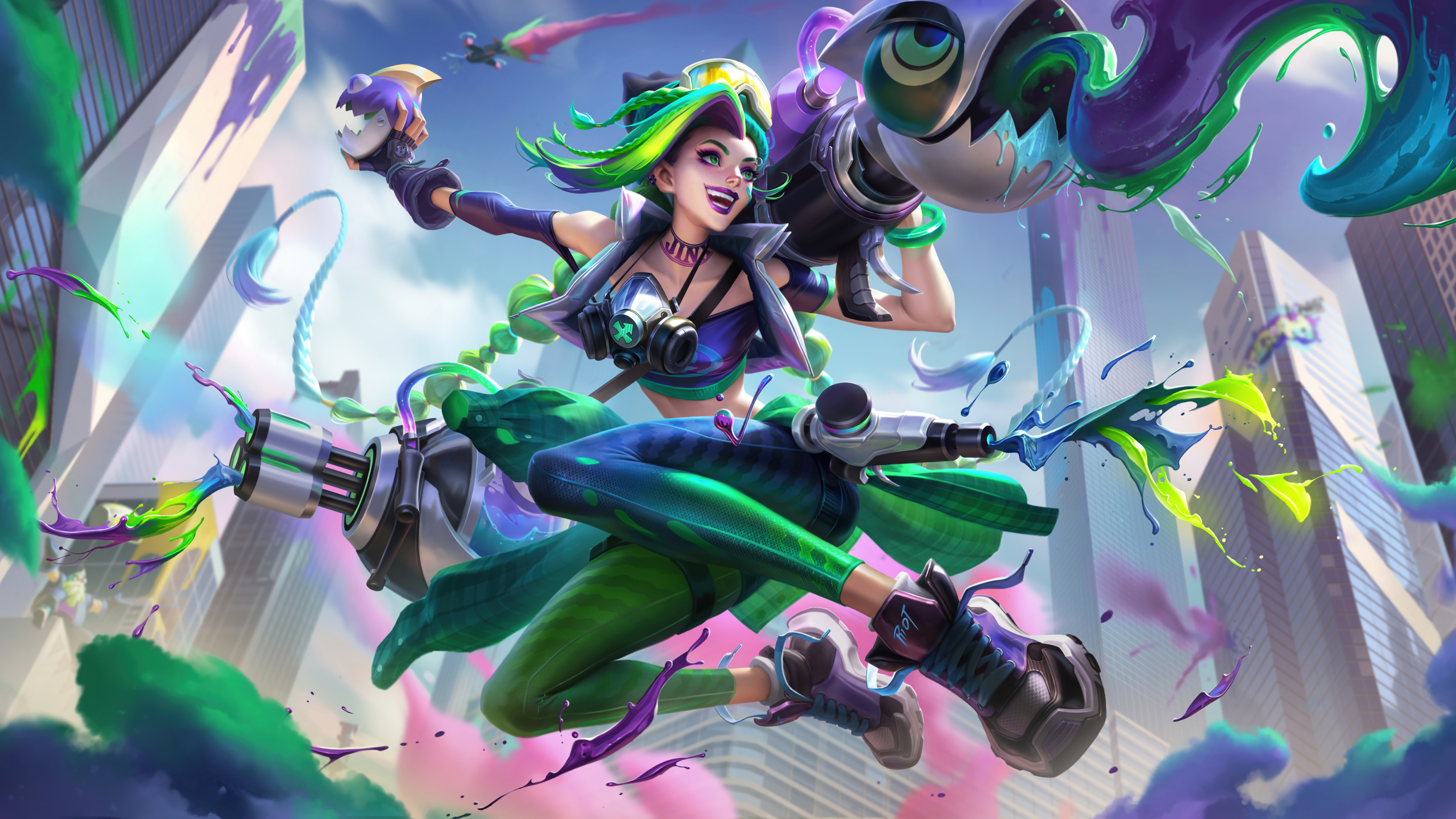 3840x2161 Resolution Jinx 8K Chromacrash League of Legends: Wild Rift ...