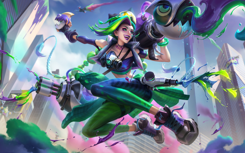 800x500 Resolution Jinx 8K Chromacrash League of Legends: Wild Rift ...